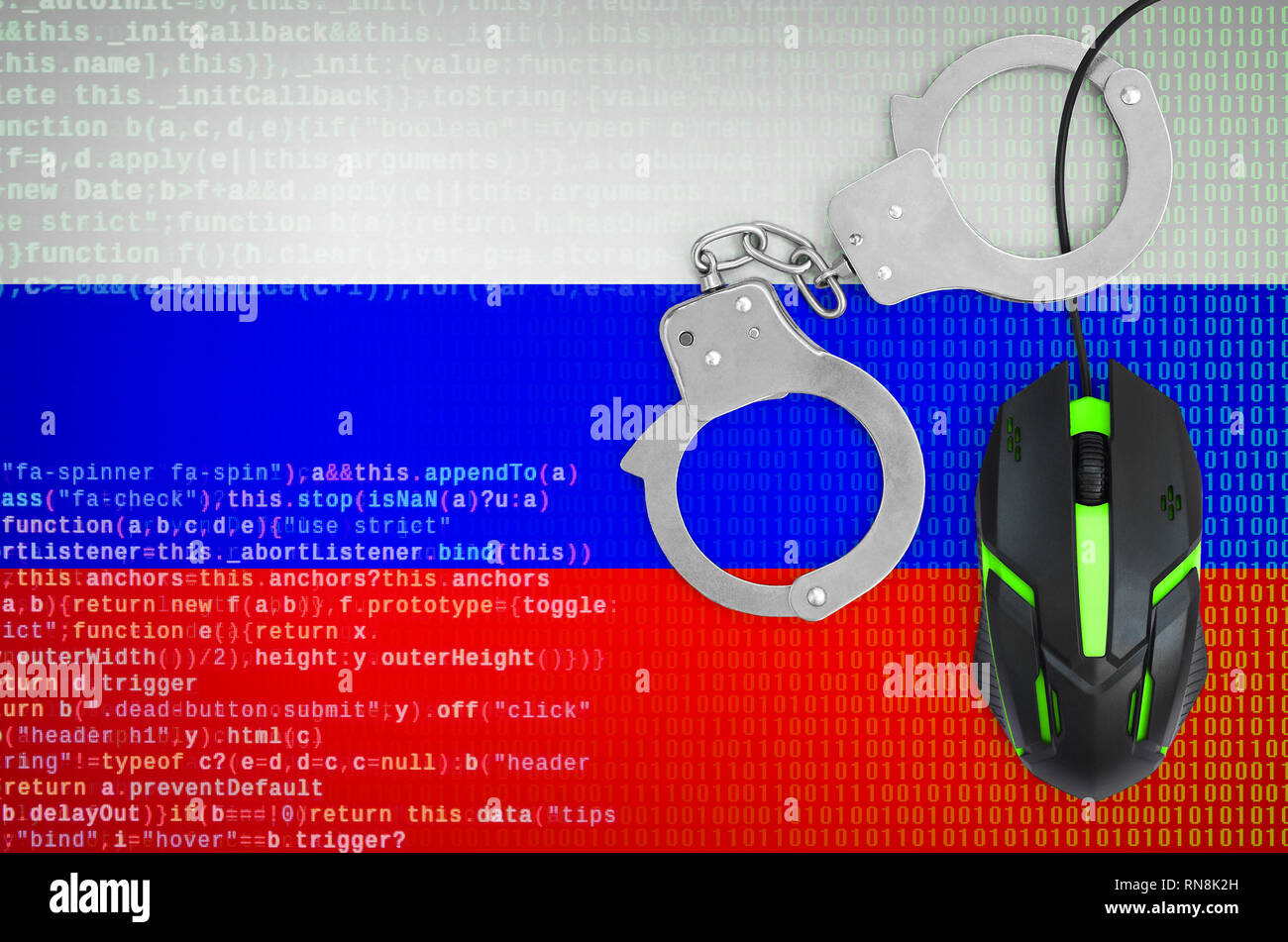 Russian hackers flag hi-res stock photography and images - Alamy
