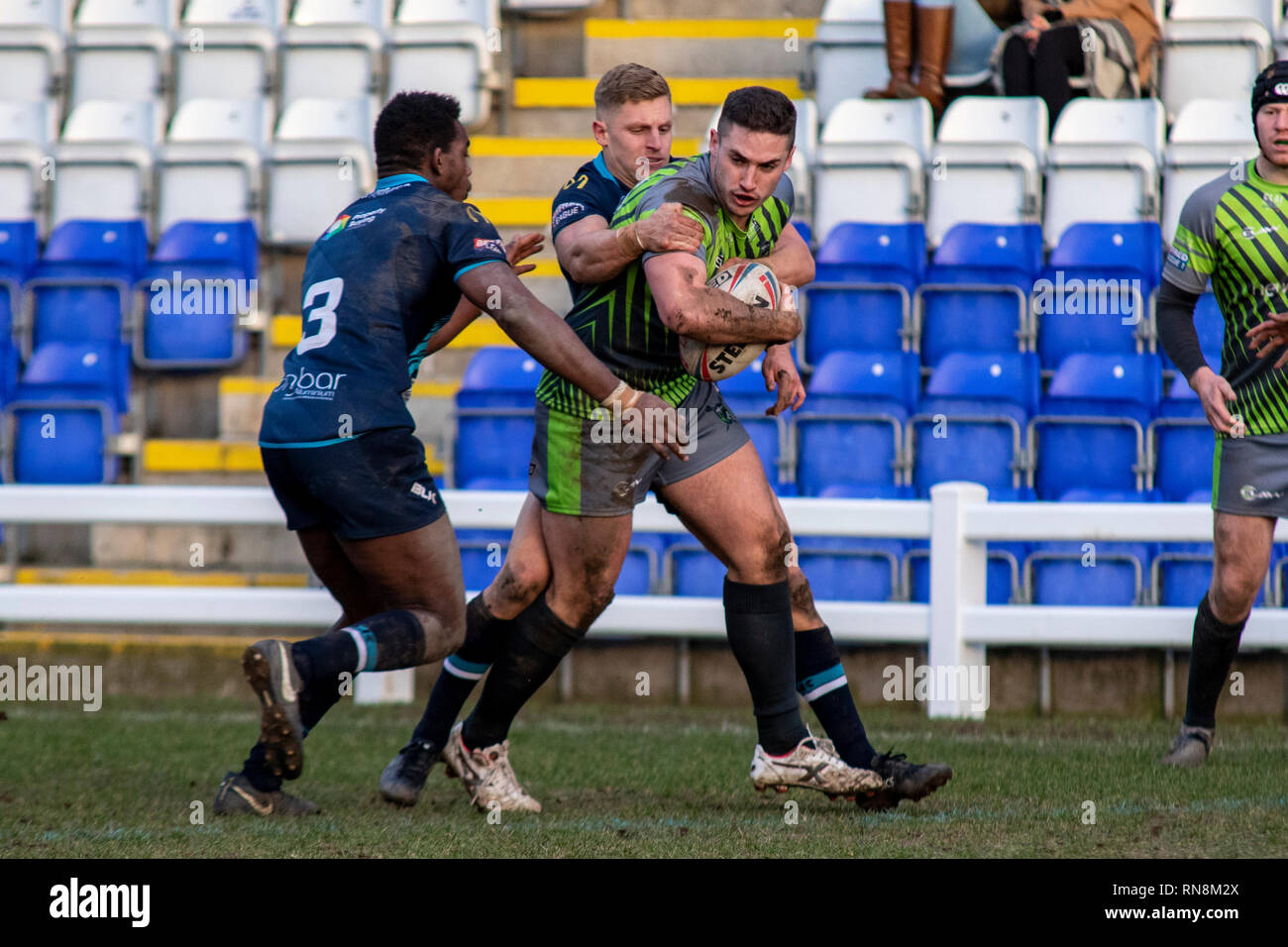 West Wales Raiders' Rowland Kaye in action against Coventry Bears at ...