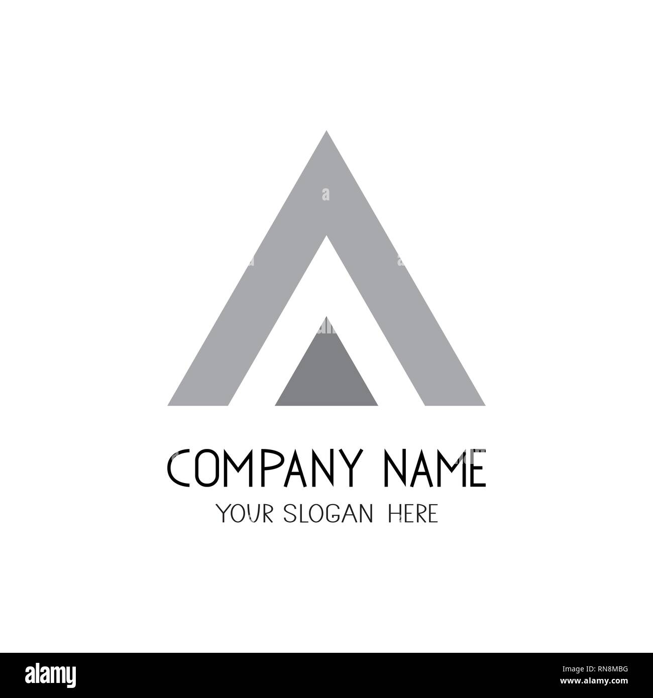 Triangle vector logo. Symbol for business company Stock Vector Image ...