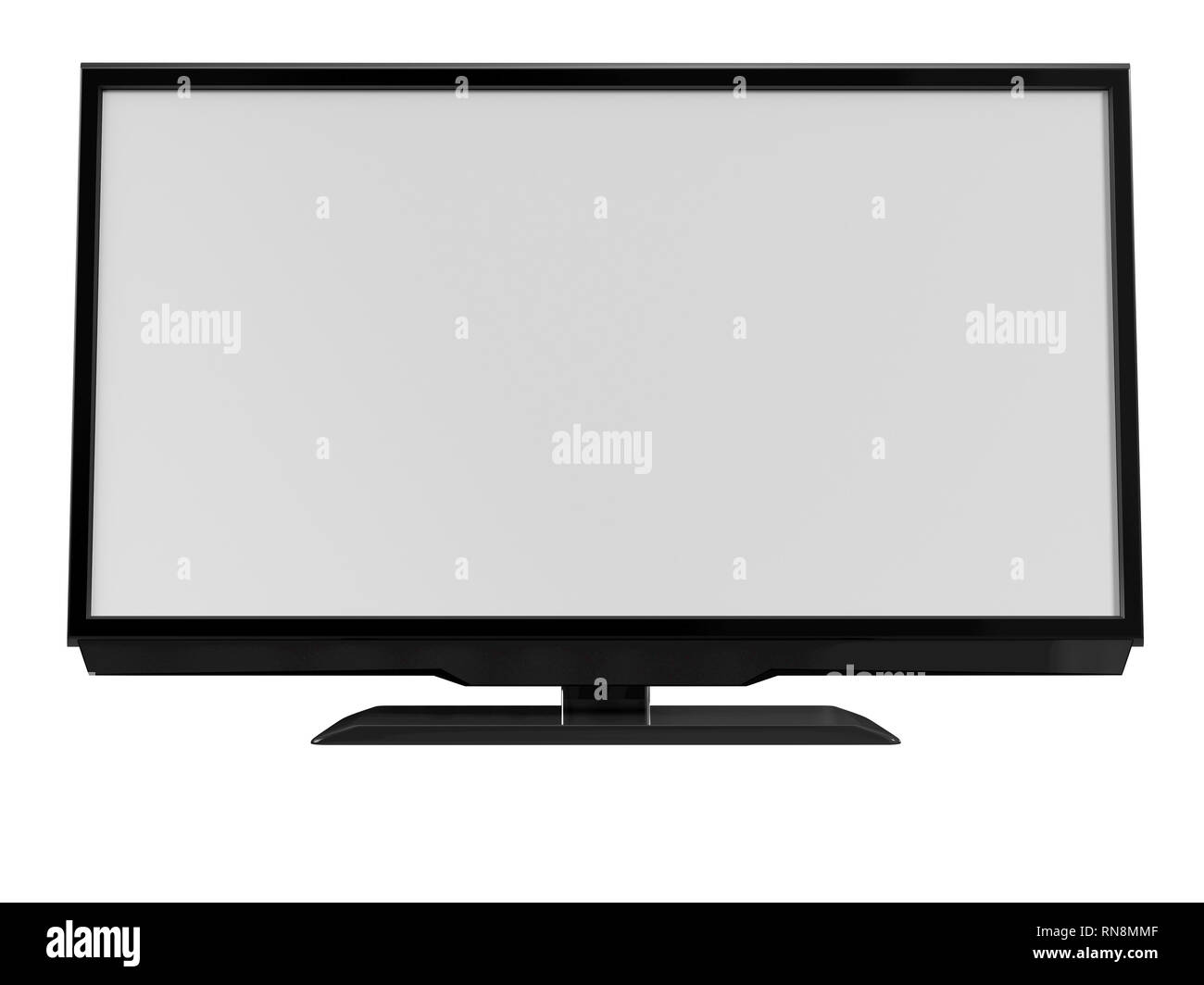 Modern LED LCD tv isolated on white background. 3D rendering Stock ...