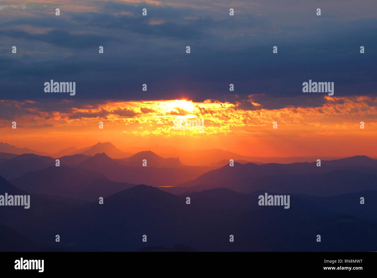 View of Lake Traunsee from Mount Traunstein Stock Photo - Alamy
