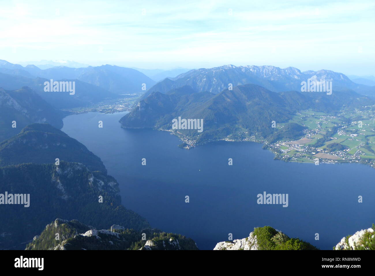 Traunstein mountain traunsee salzkammergut austria hi-res stock ...