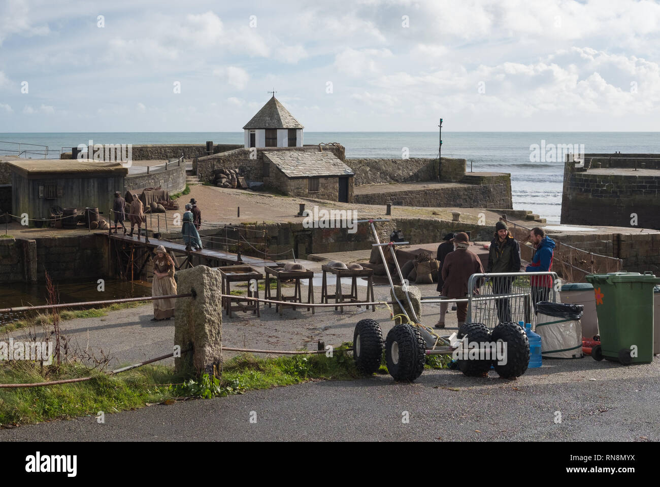 Filming of Poldark at Charlestown, Cornwall, England Stock Photo - Alamy