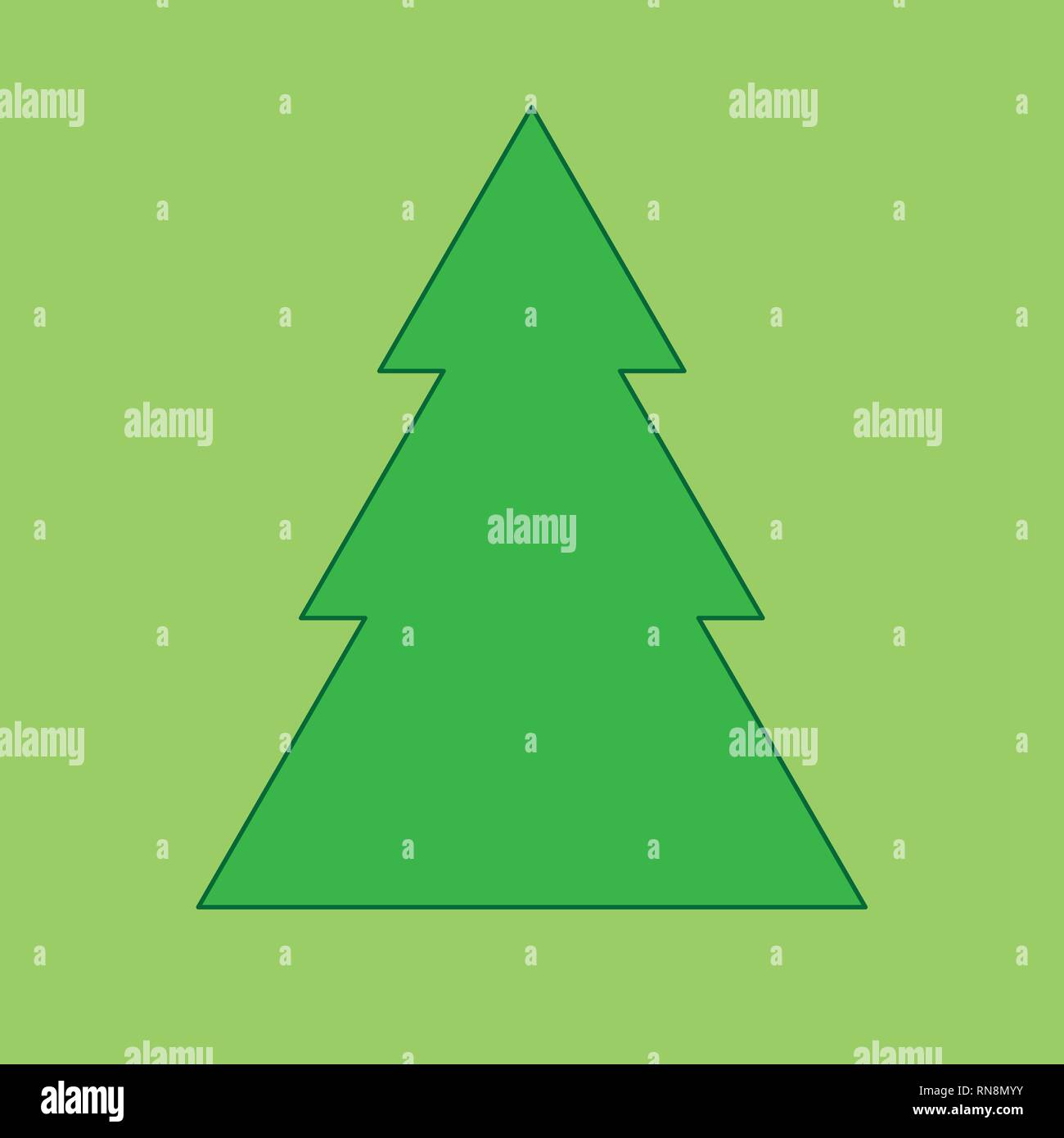 Green neon christmas tree Stock Vector Images - Alamy