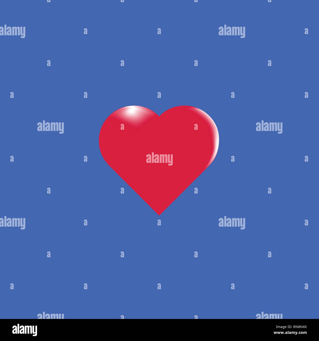 Red heart at the blue background Stock Vector Image & Art - Alamy
