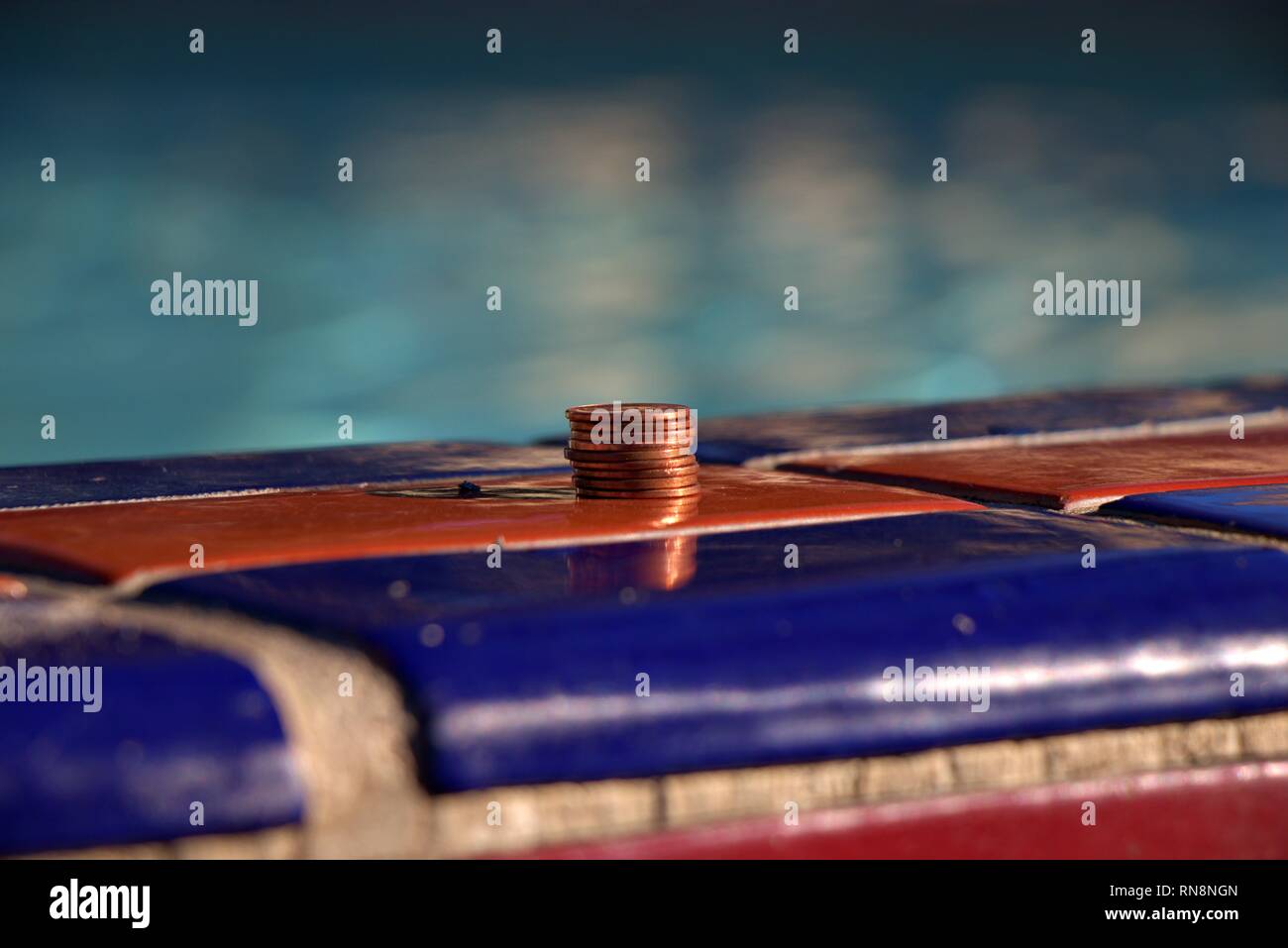 Stack of Pennies Stock Photo - Alamy