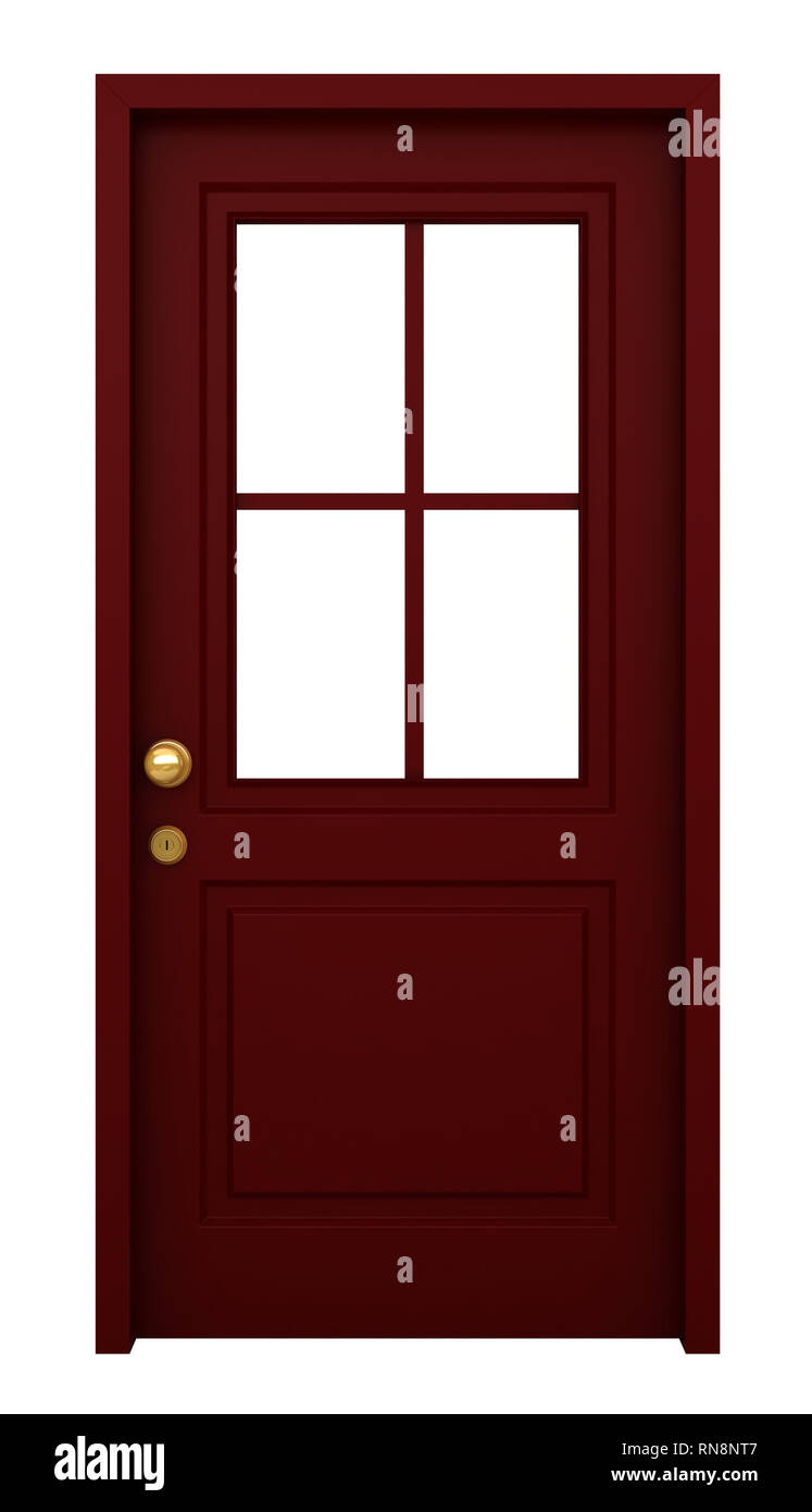 3d render of door with frame isolated on white background Stock Photo ...