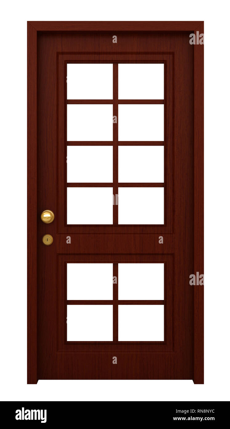 3d render of door with frame isolated on white background Stock Photo ...