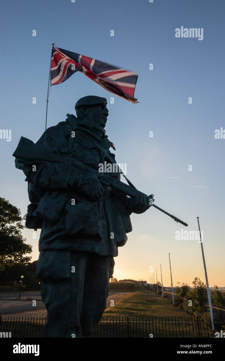 Royal marines statue also known at the yomper at the Royal Marines ...