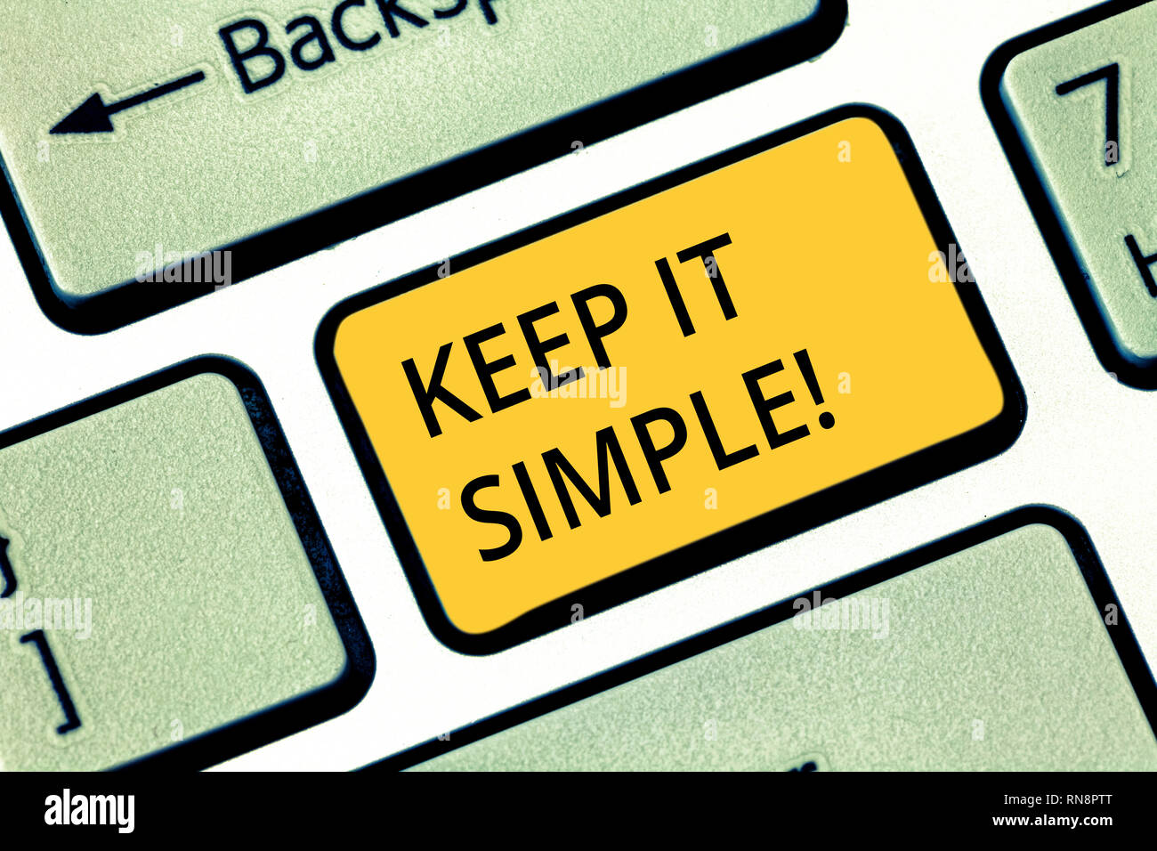 Handwriting text writing Keep It Simple. Concept meaning Easy to toss ...