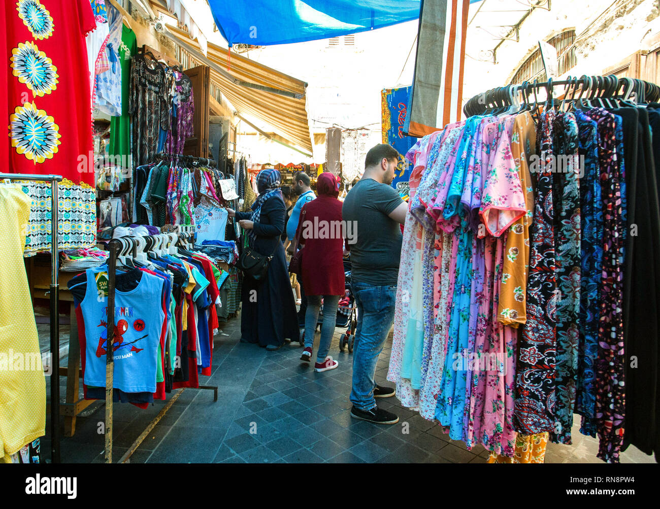 Public market in Saida, south Lebanon Stock Photo - Alamy