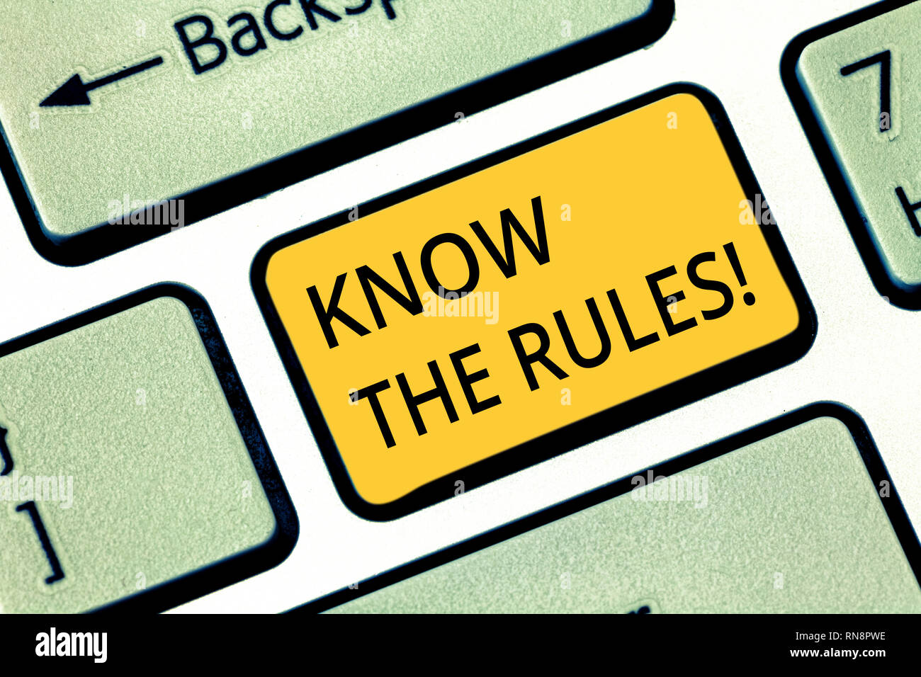 Handwriting text writing Know The Rules. Concept meaning Learn the ...