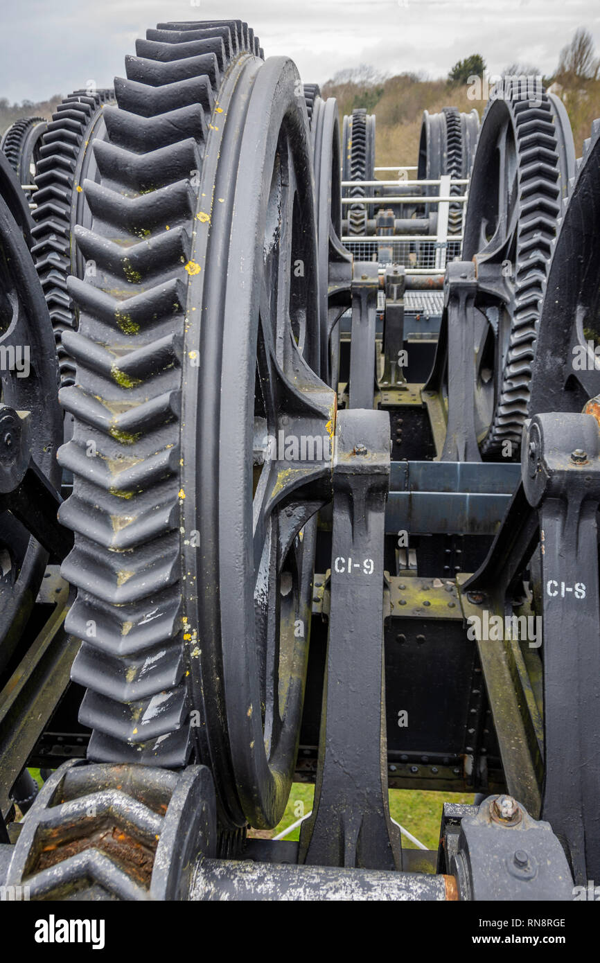 Anderton Boat Lift is a two caisson lift lock near the village of ...
