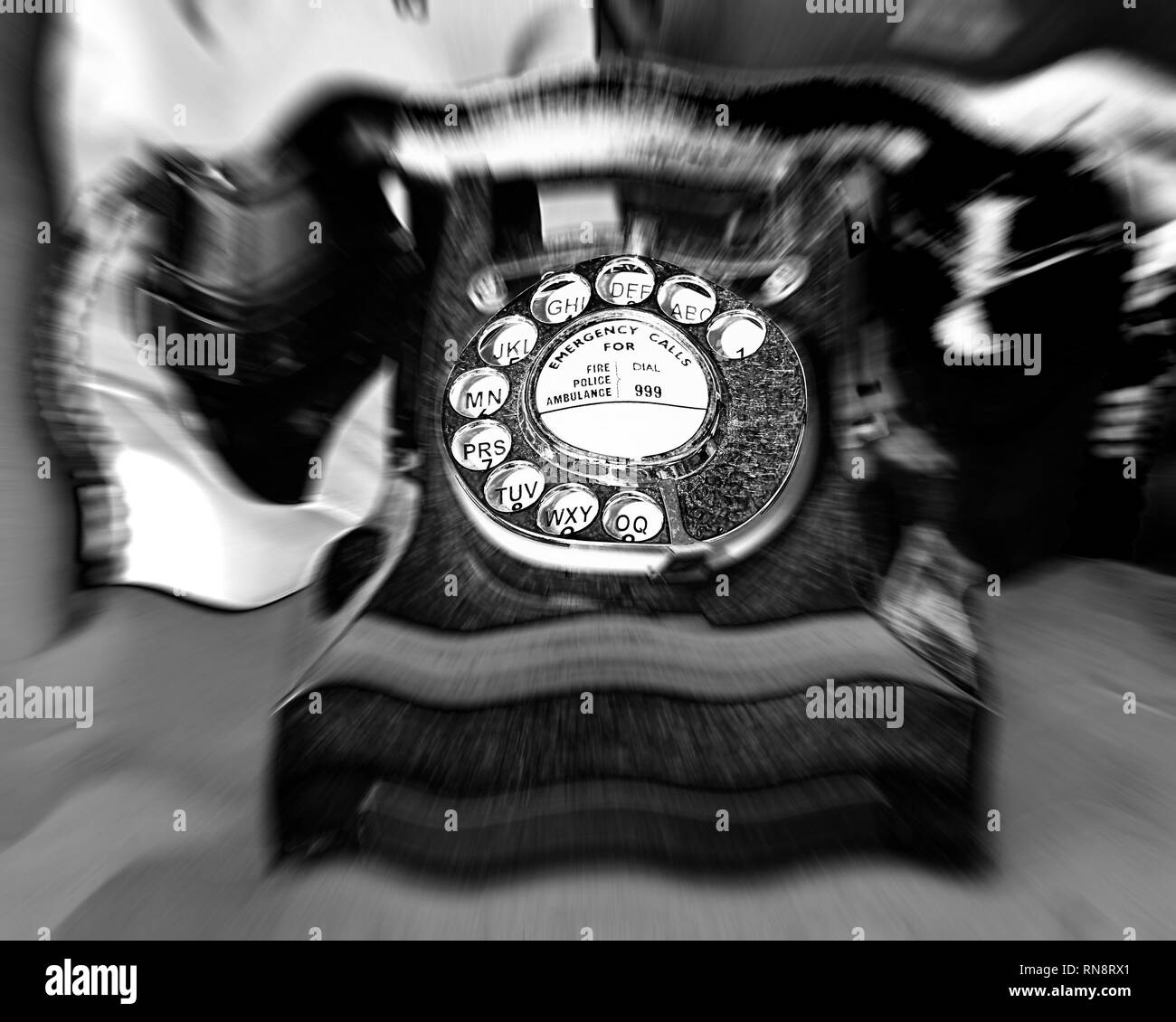 Old style 1940 bakelite telephone Stock Photo - Alamy