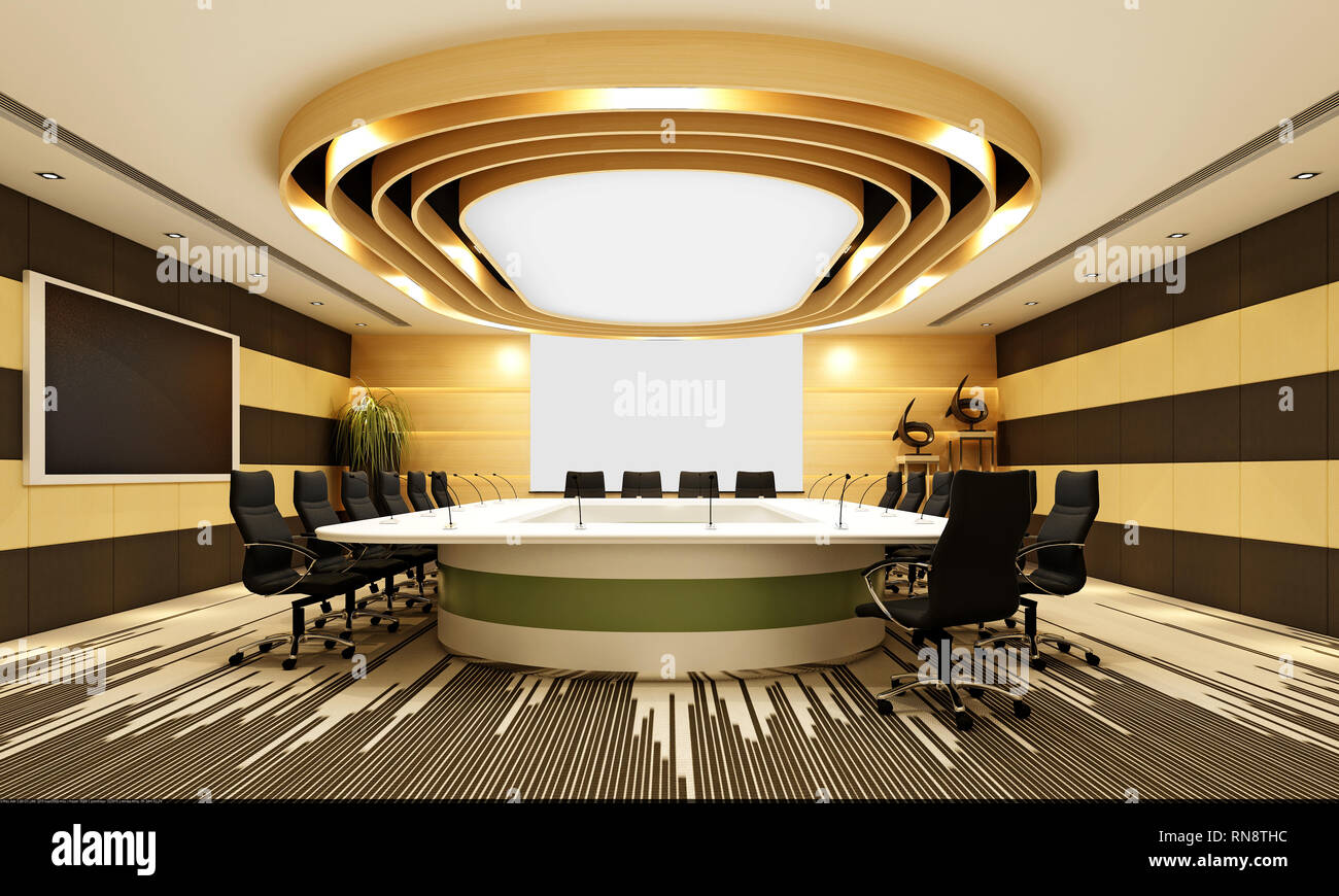 3d render seat space lobby Stock Photo - Alamy