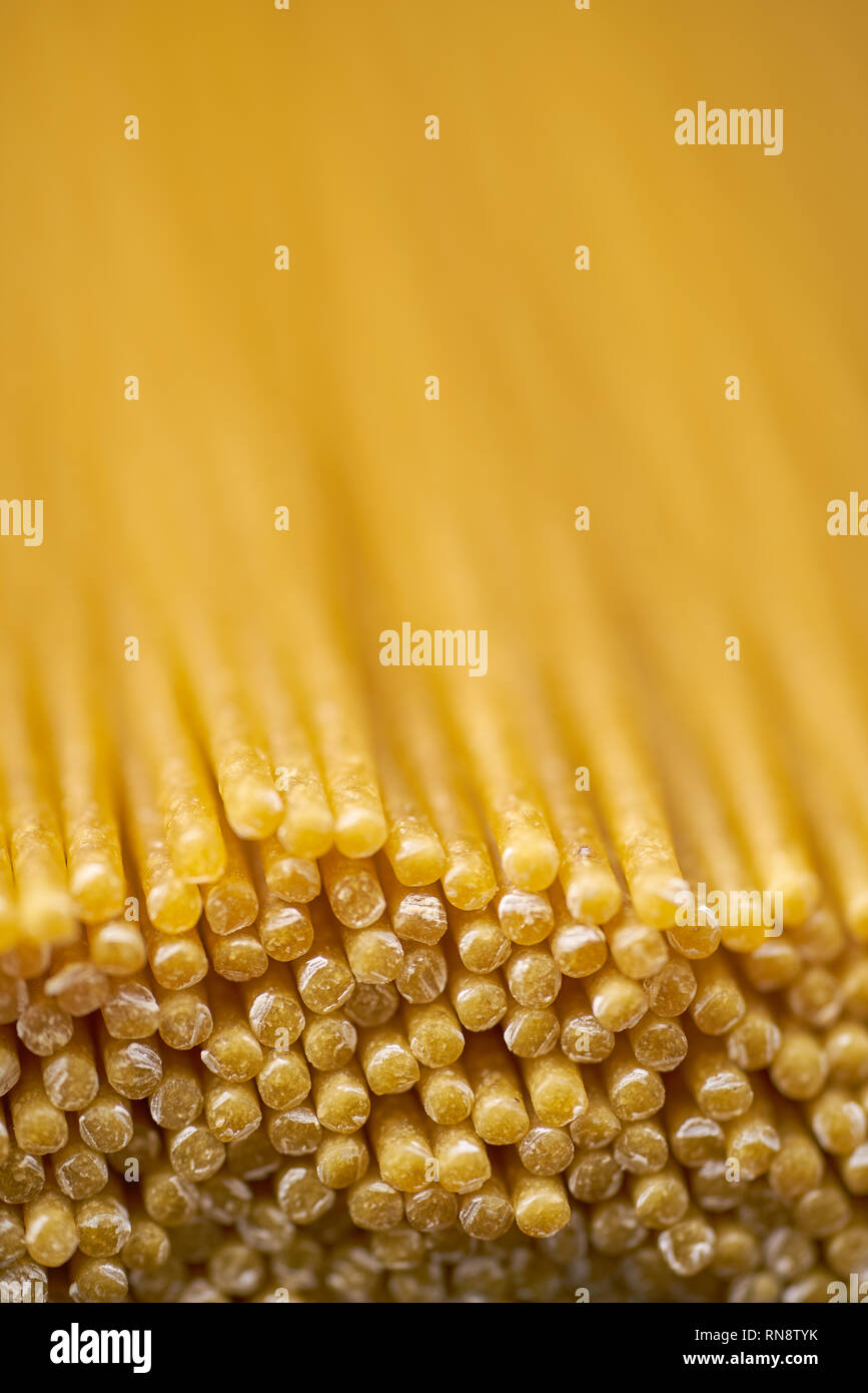 close up of raw uncooked gluten free spaghetti pasta Stock Photo - Alamy