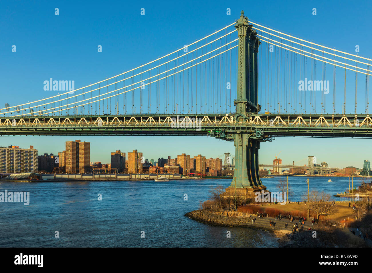 Sunset at Dumbo Brooklyn Bridge Park Stock Photo - Alamy