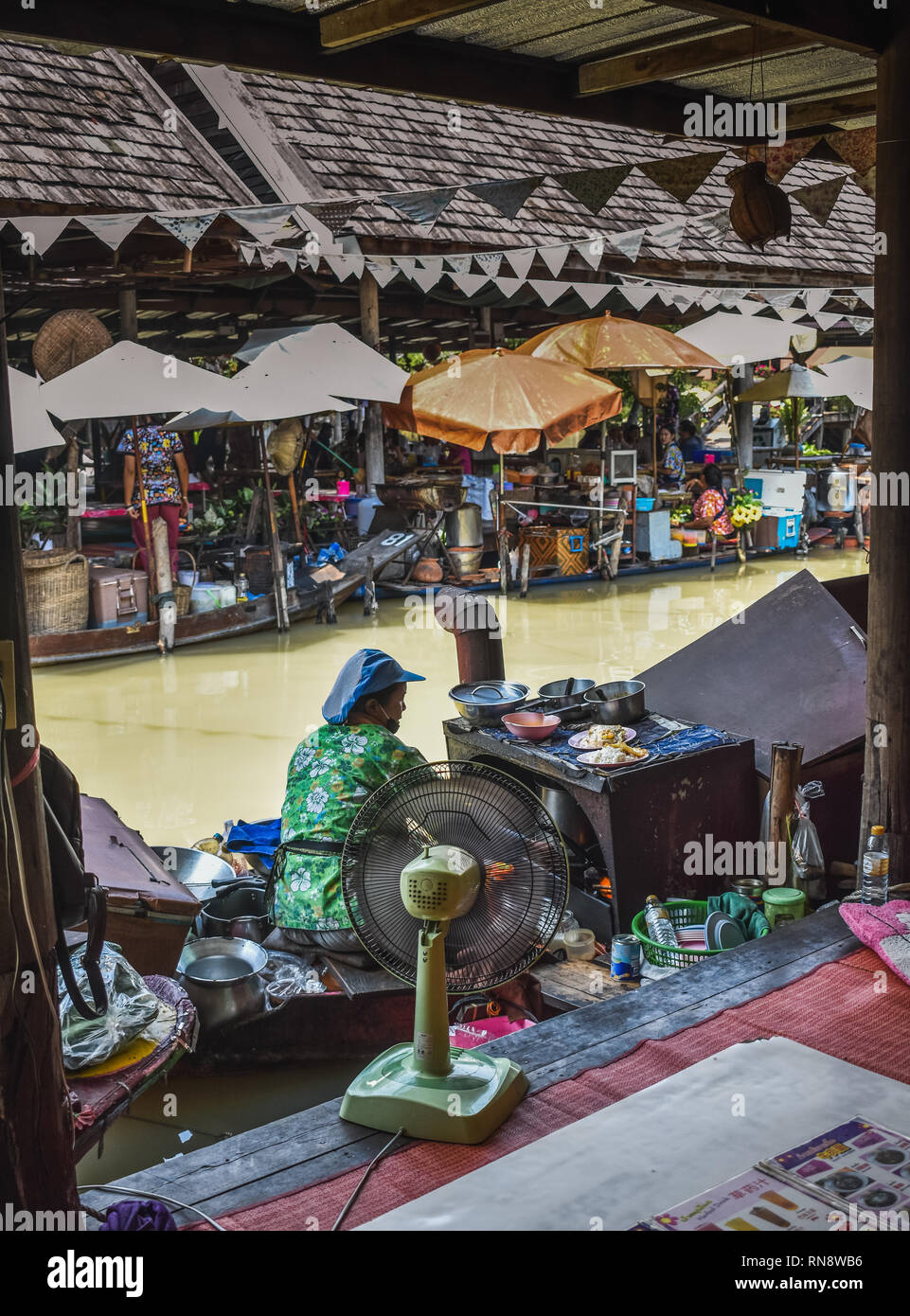 Pataya, Thailand May 13, 2018, Floating Market in holidays,tourism are ...