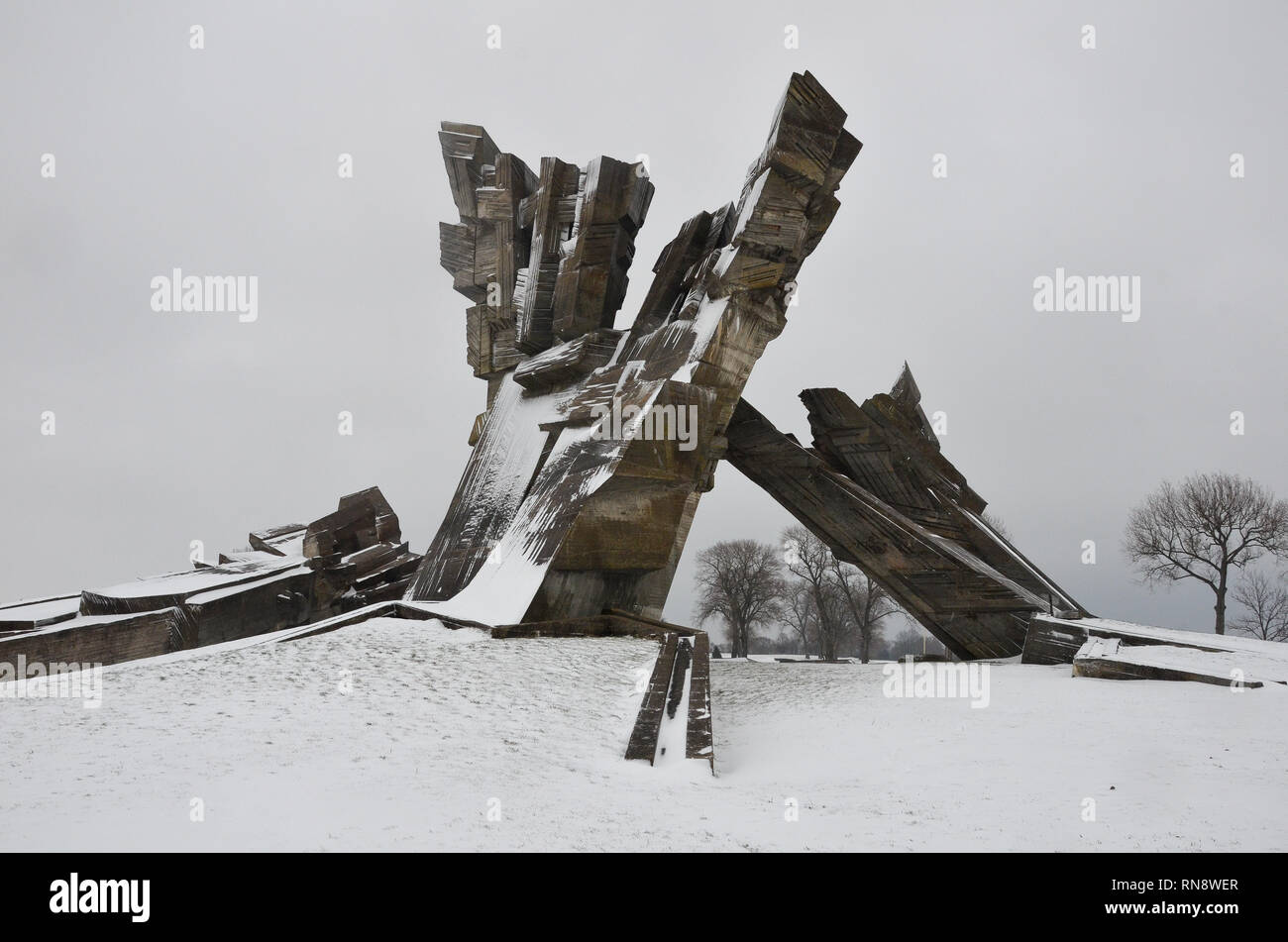 Ninth Fort monument (a memorial to the victims of Nazism, built 1984 ...