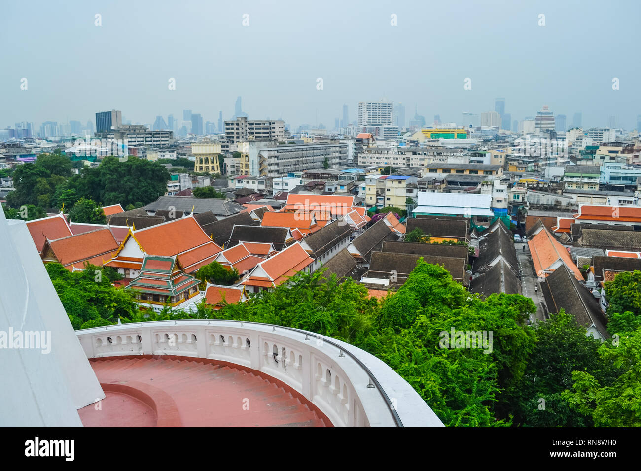 BANGKOK, THAILAND, Golden mountain, phu khao thong or Wat Saket, an ...