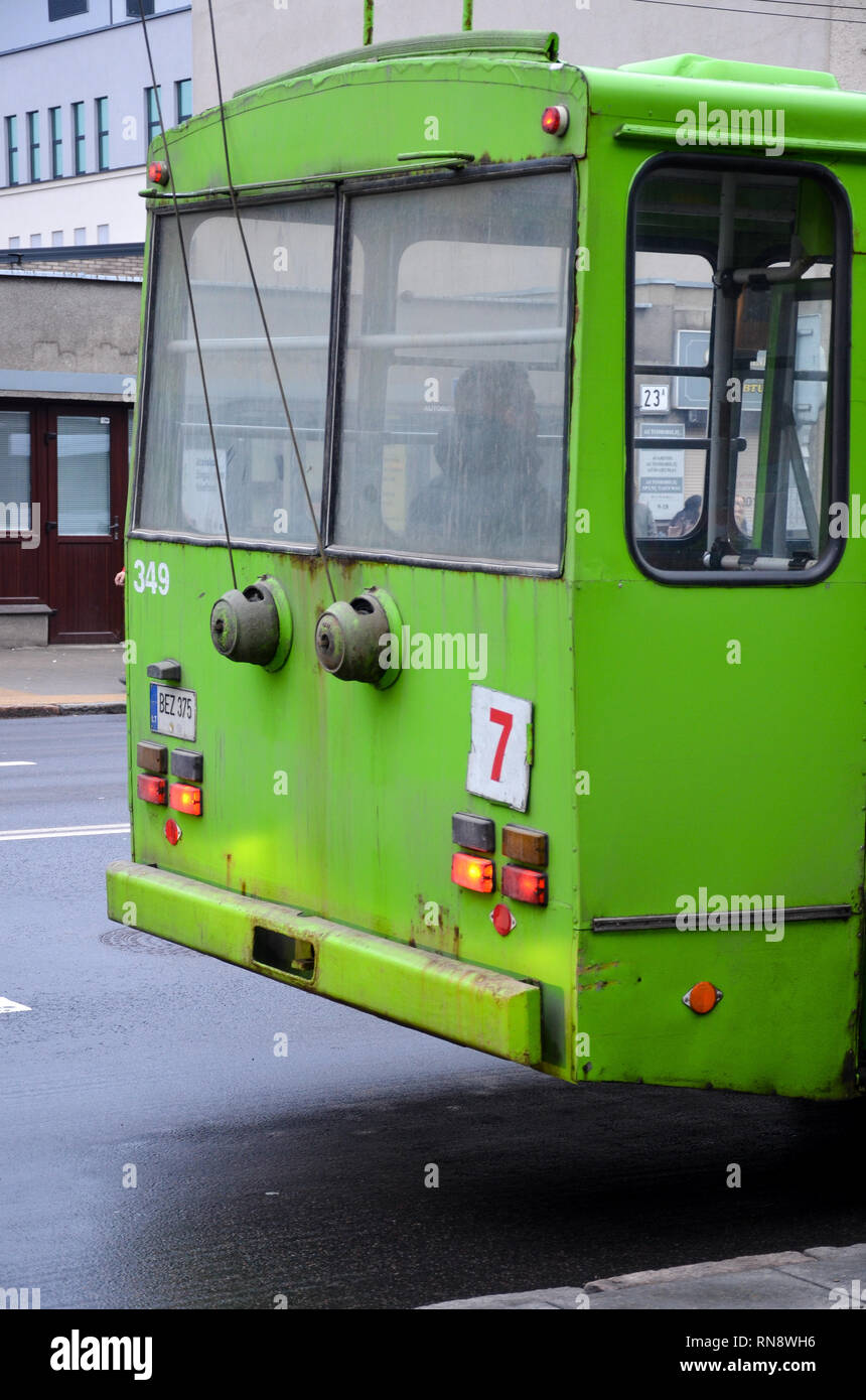 Public transport bus in Kaunas, Lithuania, December 2018 Stock Photo ...