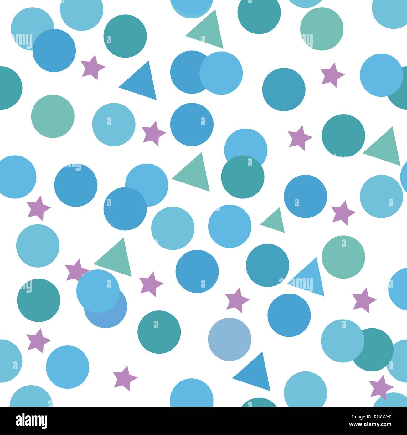 Round shape, triangle and star seamless pattern Stock Vector Image ...