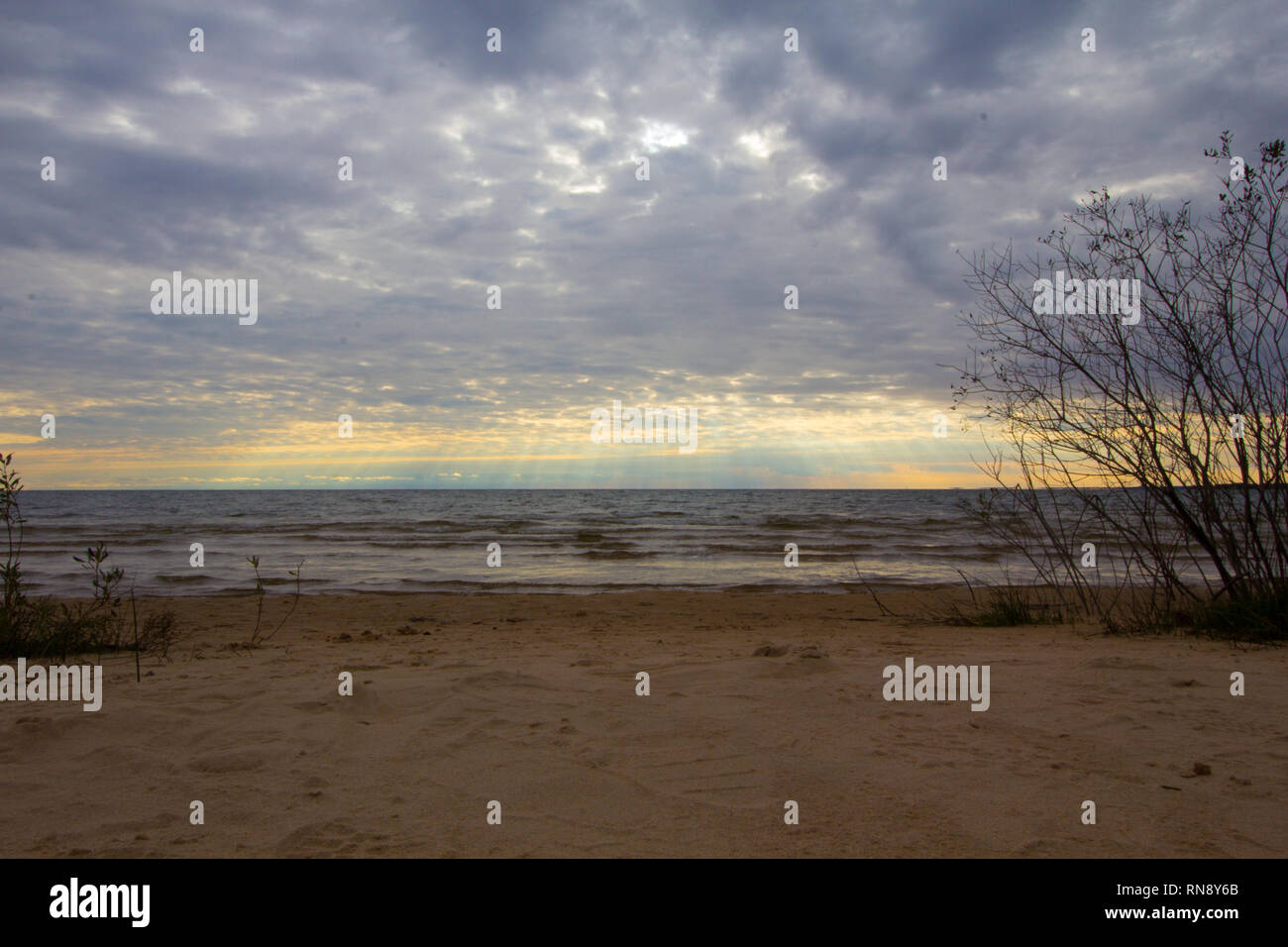 Lake Superior Beach, Michigan Stock Photo - Alamy