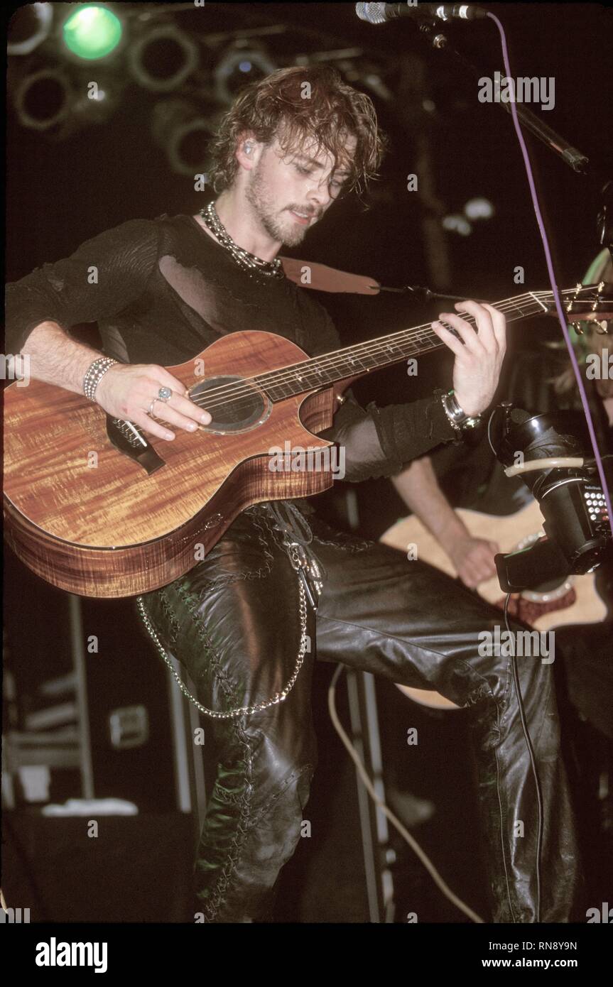 Days of the New guitarist and vocalist Travis Meeks is shown performing ...