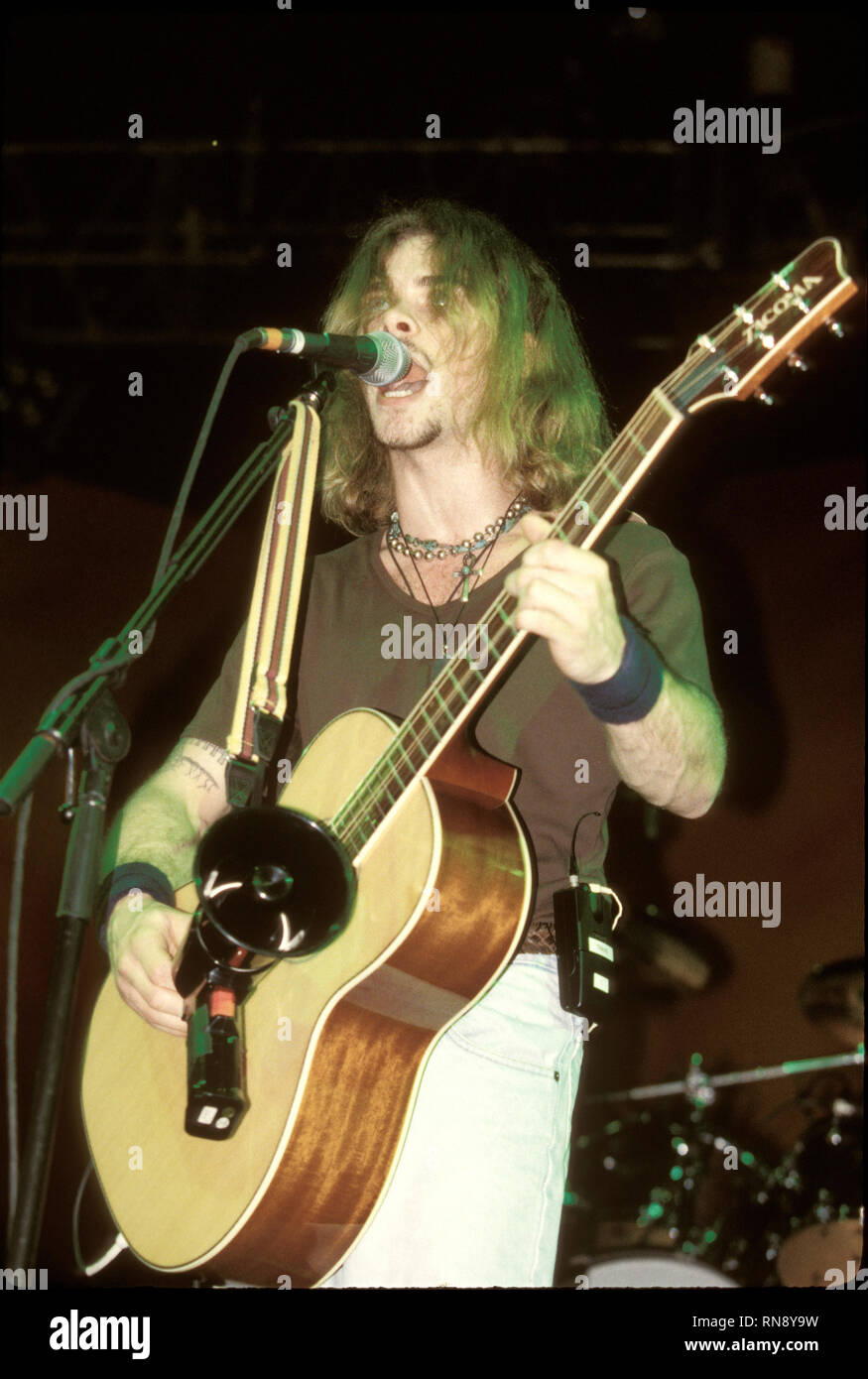 Days of the New guitarist and vocalist Travis Meeks is shown performing ...