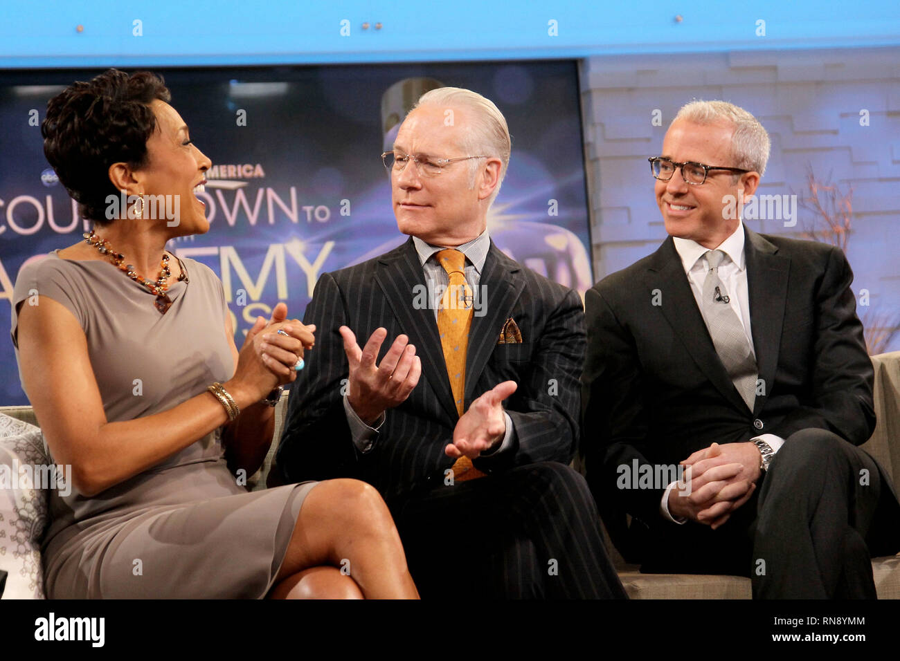 New York, USA. 13 Feb, 2012. Robin Roberts, Tim Gunn, Jess Cagle at The ...