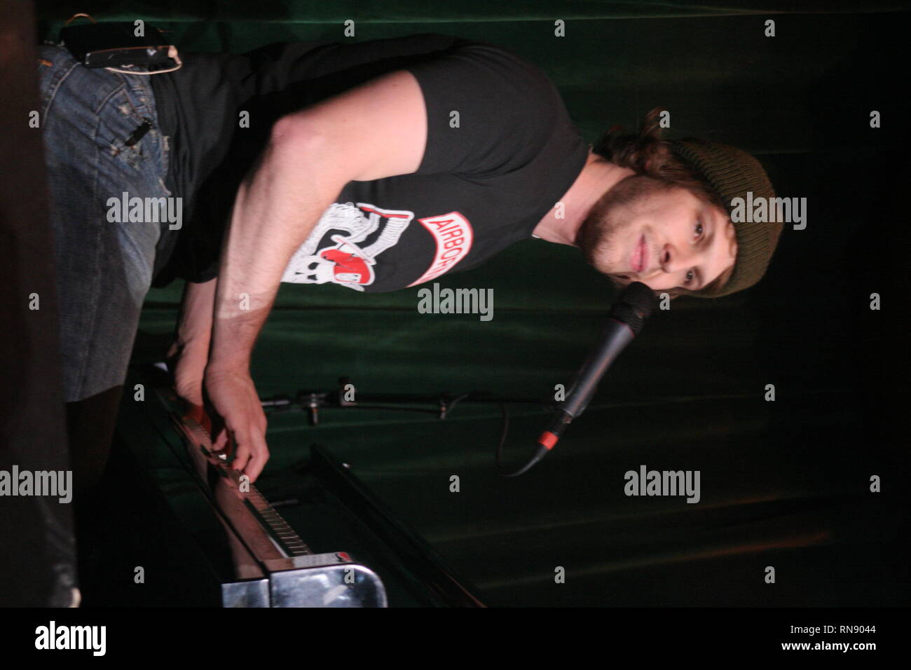 Singer, songwriter and musician Gavin DeGraw is shown on stage during a ...