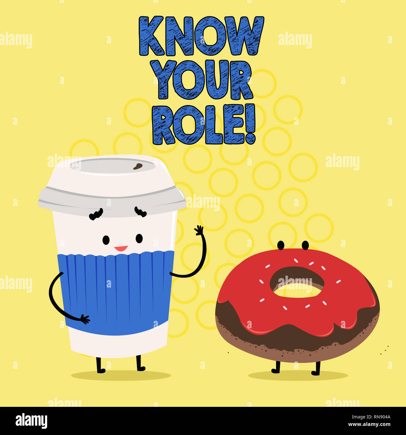 Text sign showing Know Your Role. Conceptual photo Be clear of one ...