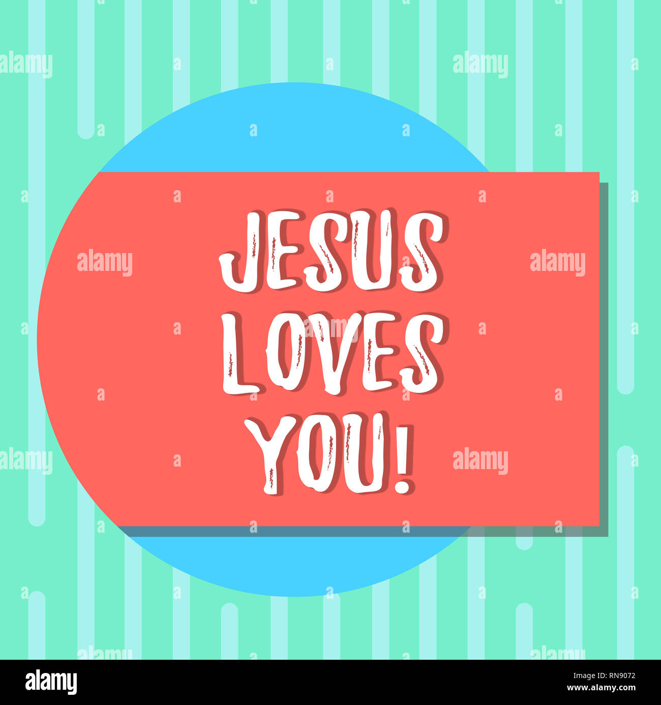 Word writing text Jesus Loves You. Business concept for Believe in the ...