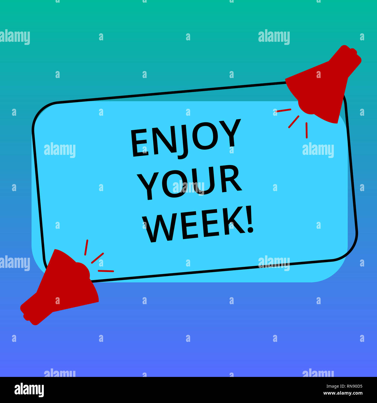 Handwriting text writing Enjoy Your Week. Concept meaning Best wishes ...