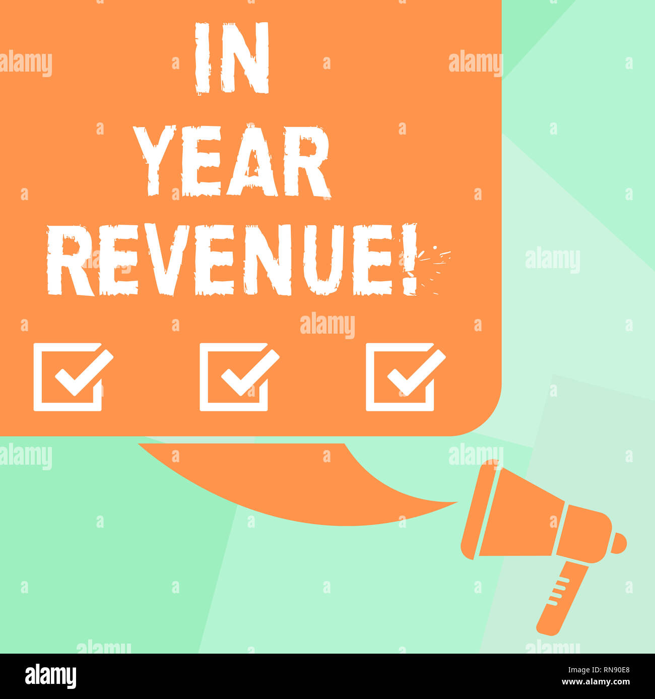 Conceptual hand writing showing In Year Revenue. Business photo text ...