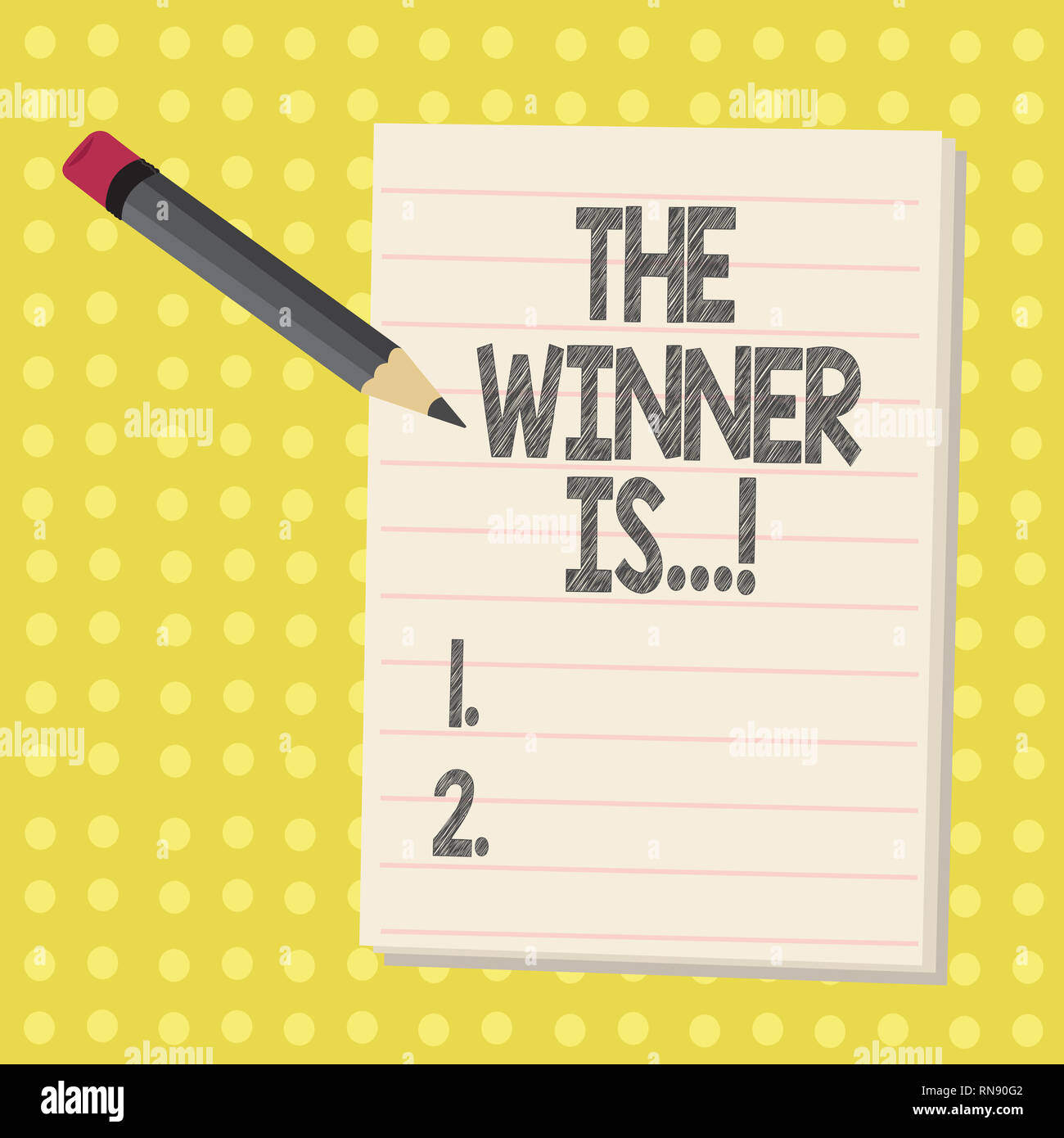Word writing text The Winner Is . Business concept for Announcing who ...