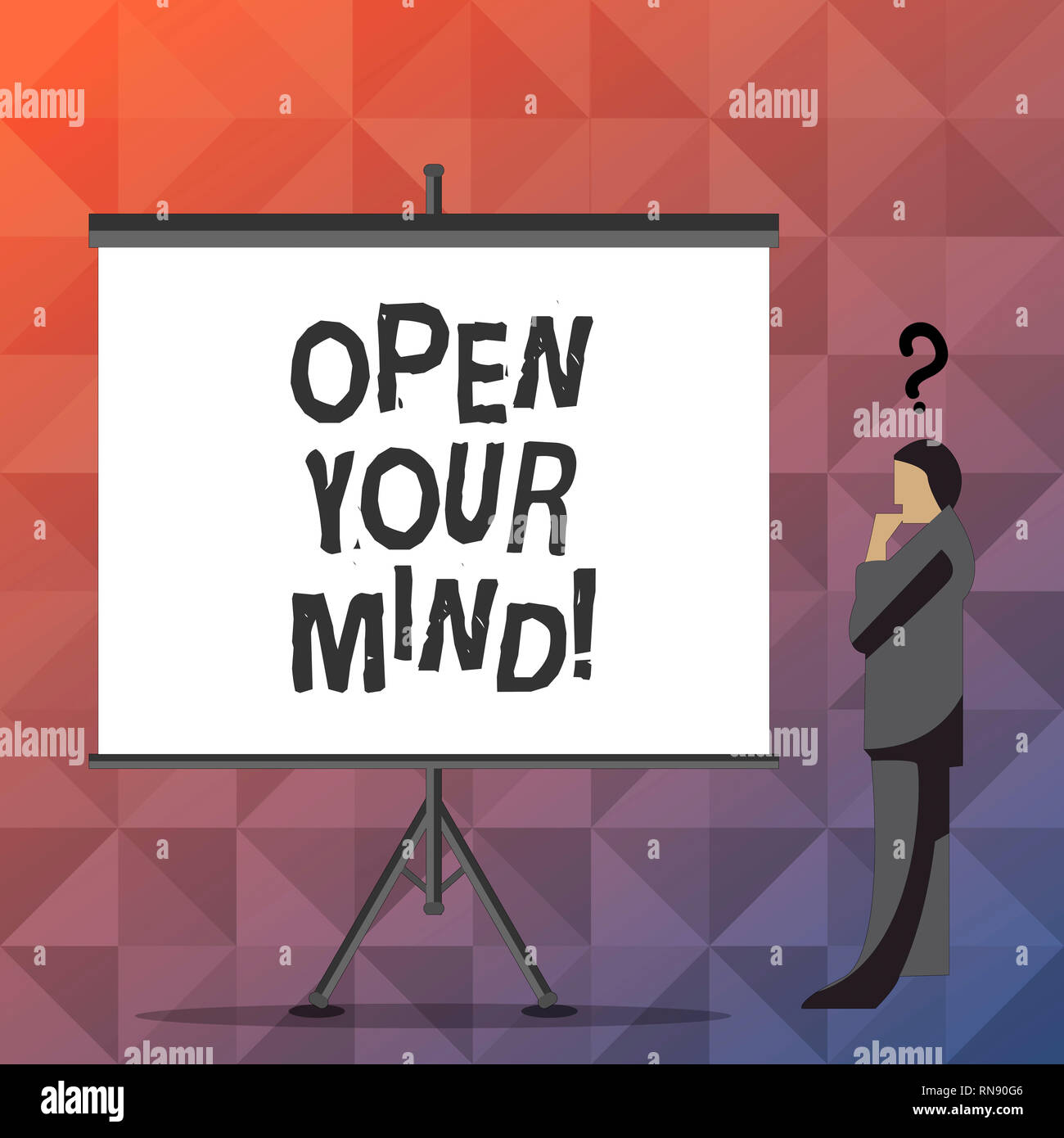 Handwriting text Open Your Mind. Concept meaning Be openminded Accept ...