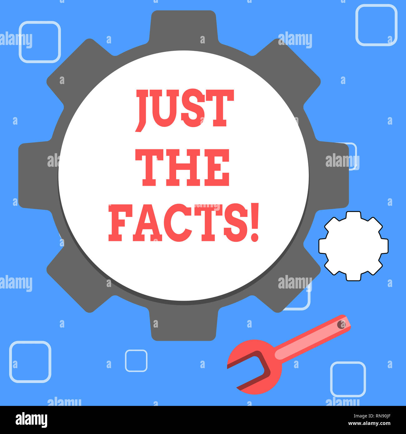 Handwriting text Just The Facts. Concept meaning Give the evidences to ...