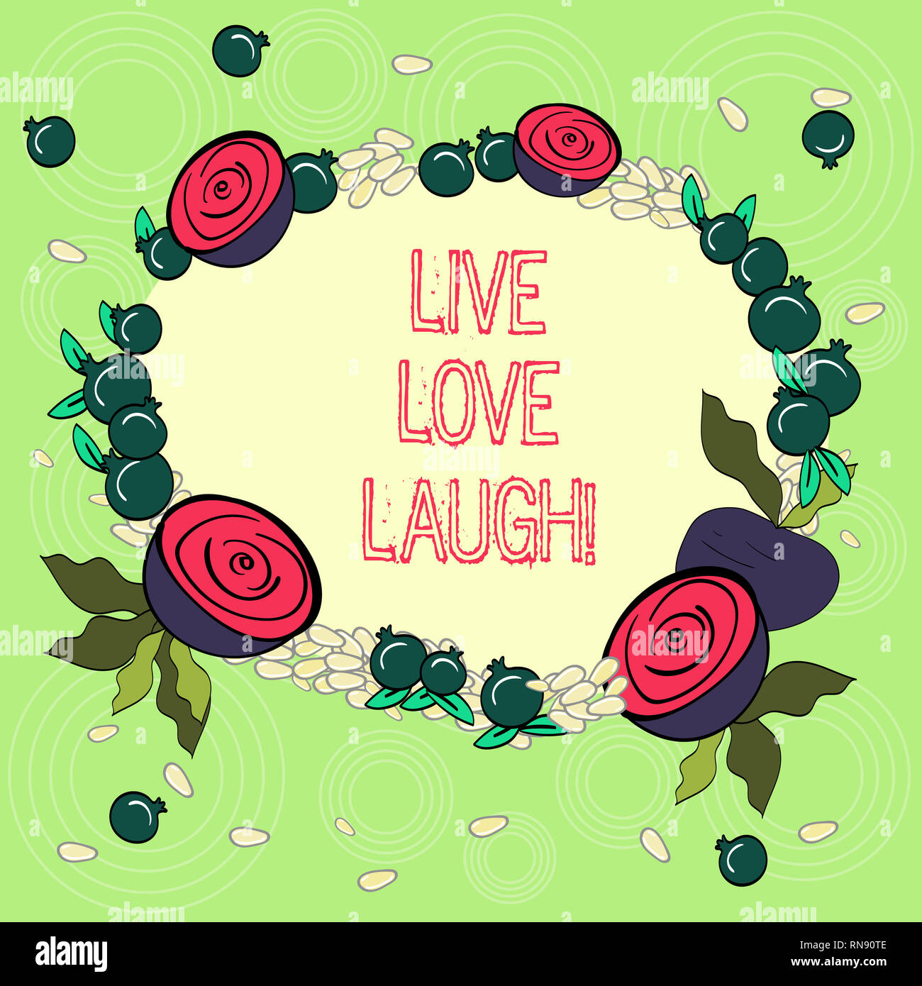 Text sign showing Live Love Laugh. Conceptual photo Be inspired ...