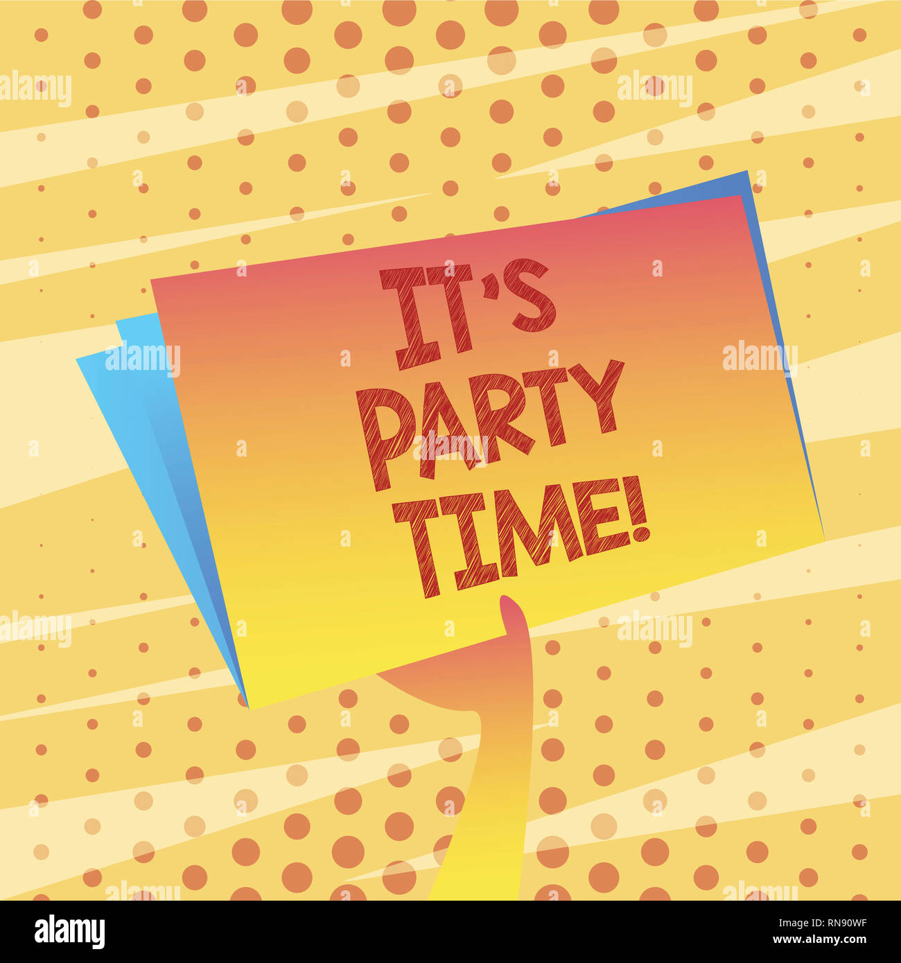 Conceptual hand writing showing It S Party Time. Business photo ...