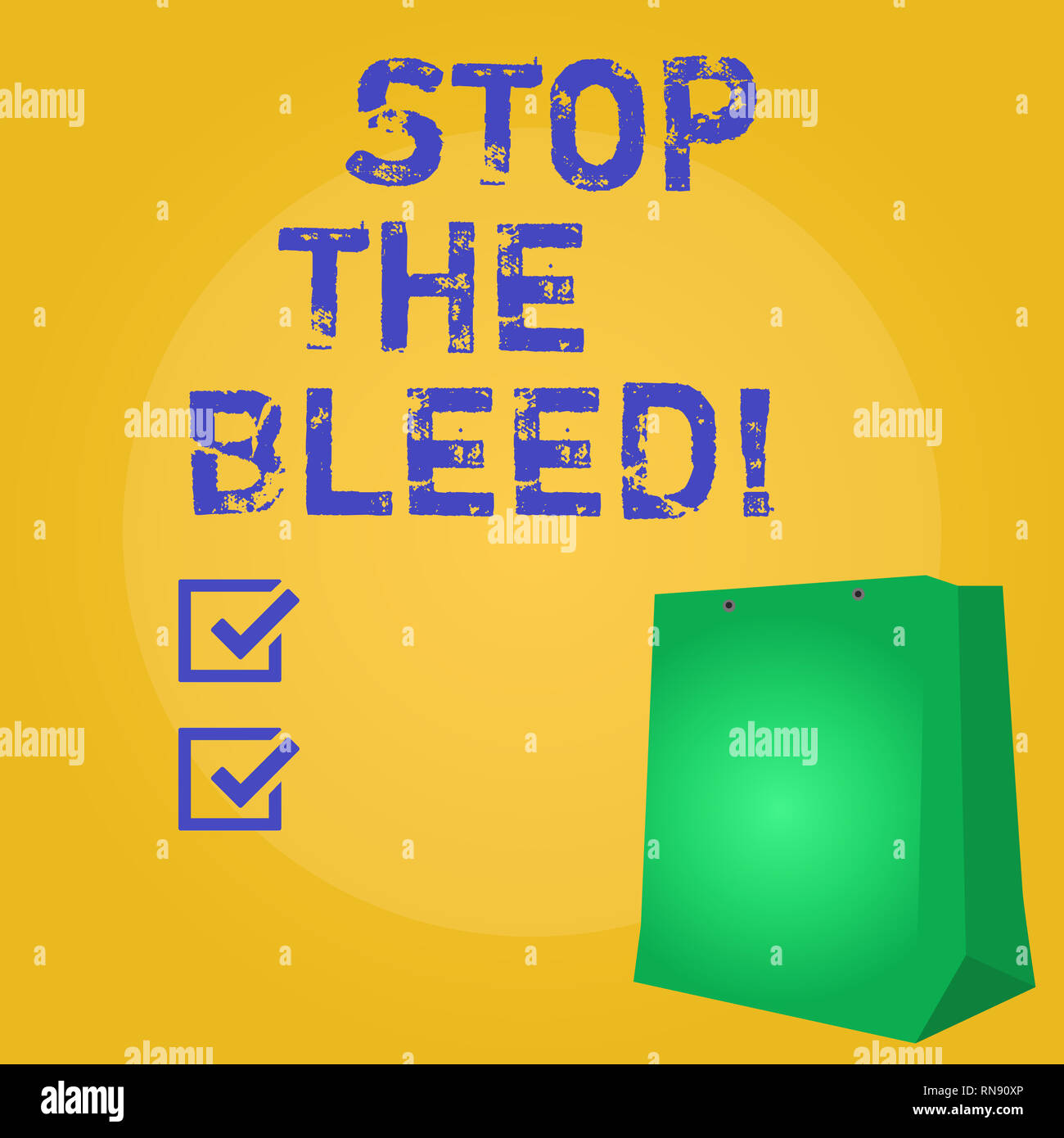 Writing note showing Stop The Bleed. Business photo showcasing Medical ...