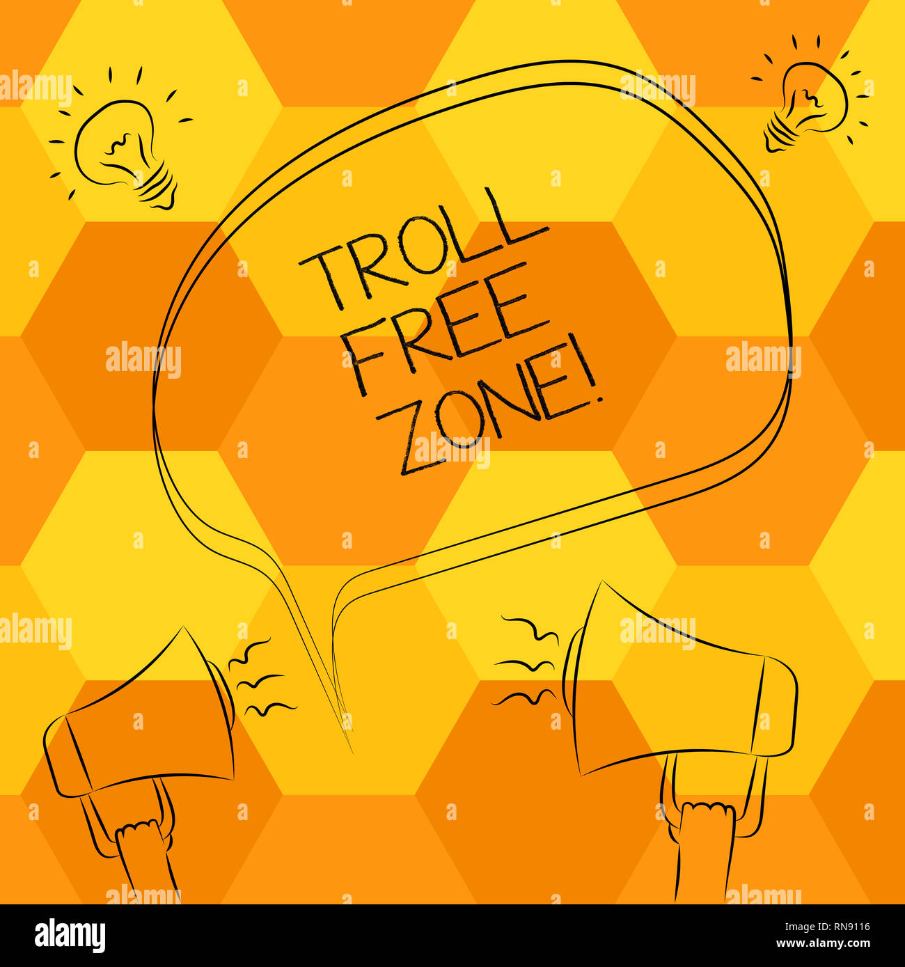 Handwriting text writing Troll Free Zone. Concept meaning Social ...
