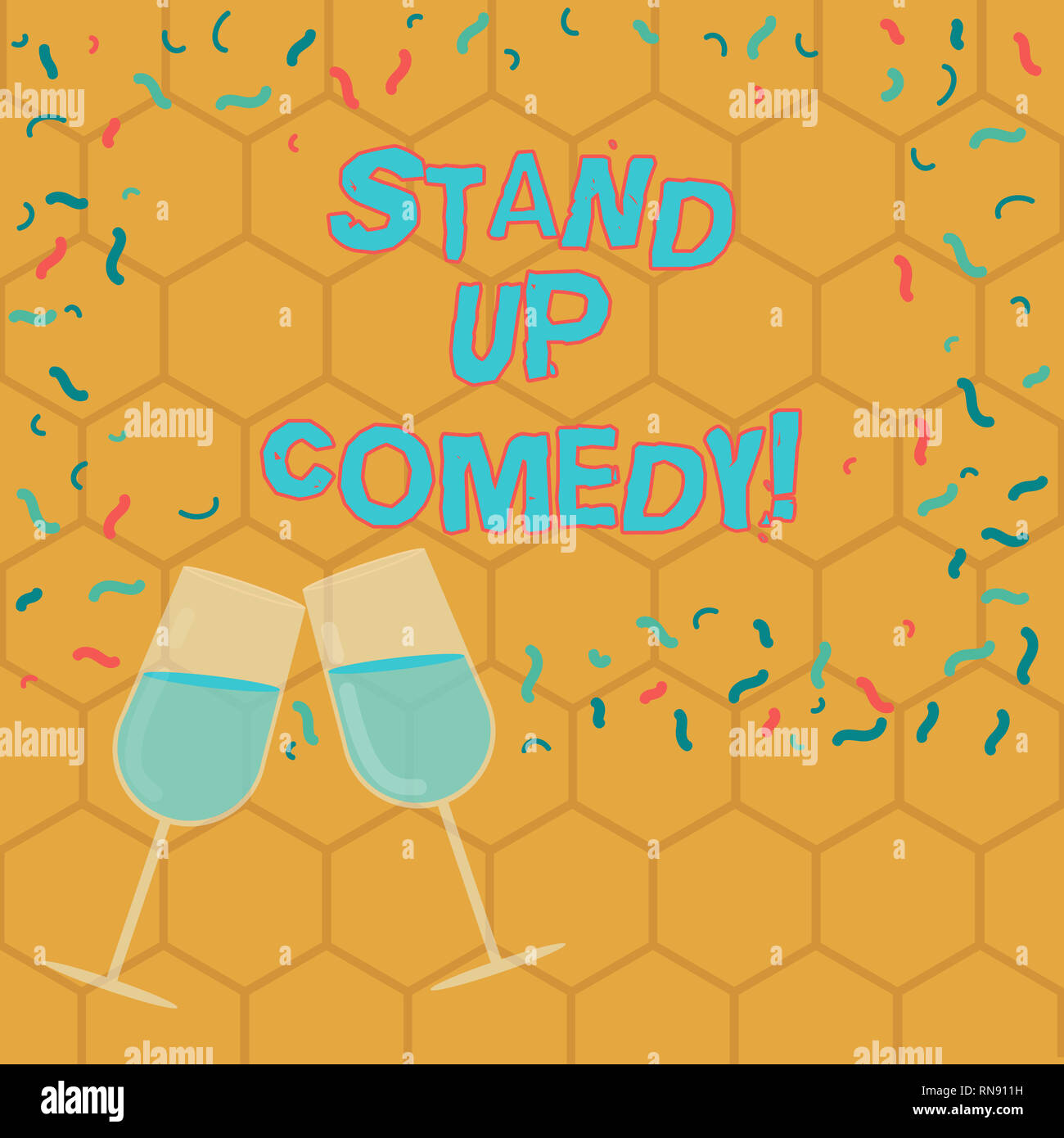 Text sign showing Stand Up Comedy. Conceptual photo Comedian performing ...