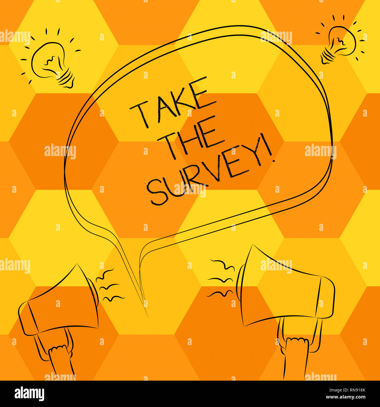 Handwriting text writing Take The Survey. Concept meaning Fill in the ...