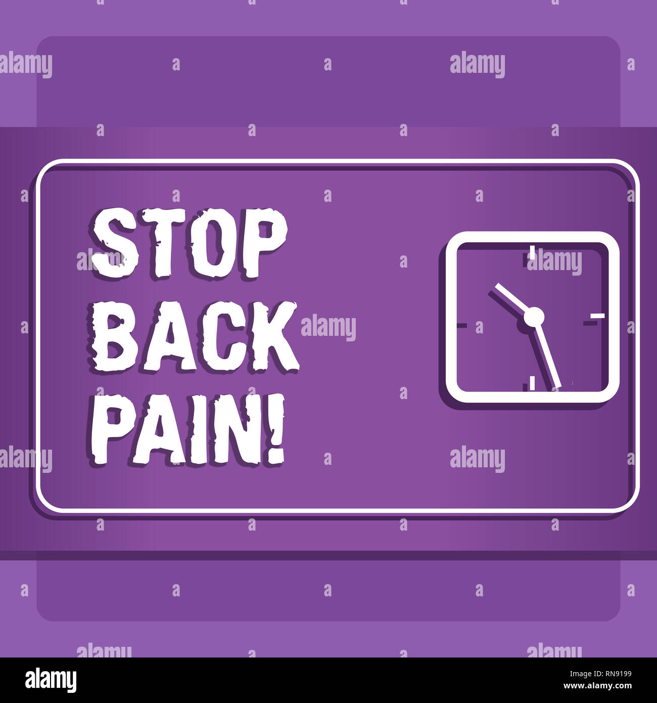 Word writing text Stop Back Pain. Business concept for Medical ...