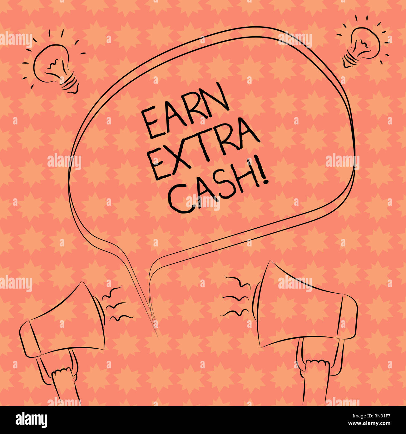 Writing note showing Earn Extra Cash. Business photo showcasing Make ...