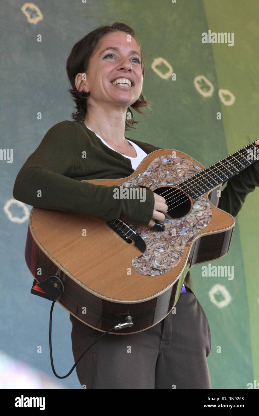 Singer, guitarist, and songwriter Ani DiFranco is shown performing on ...