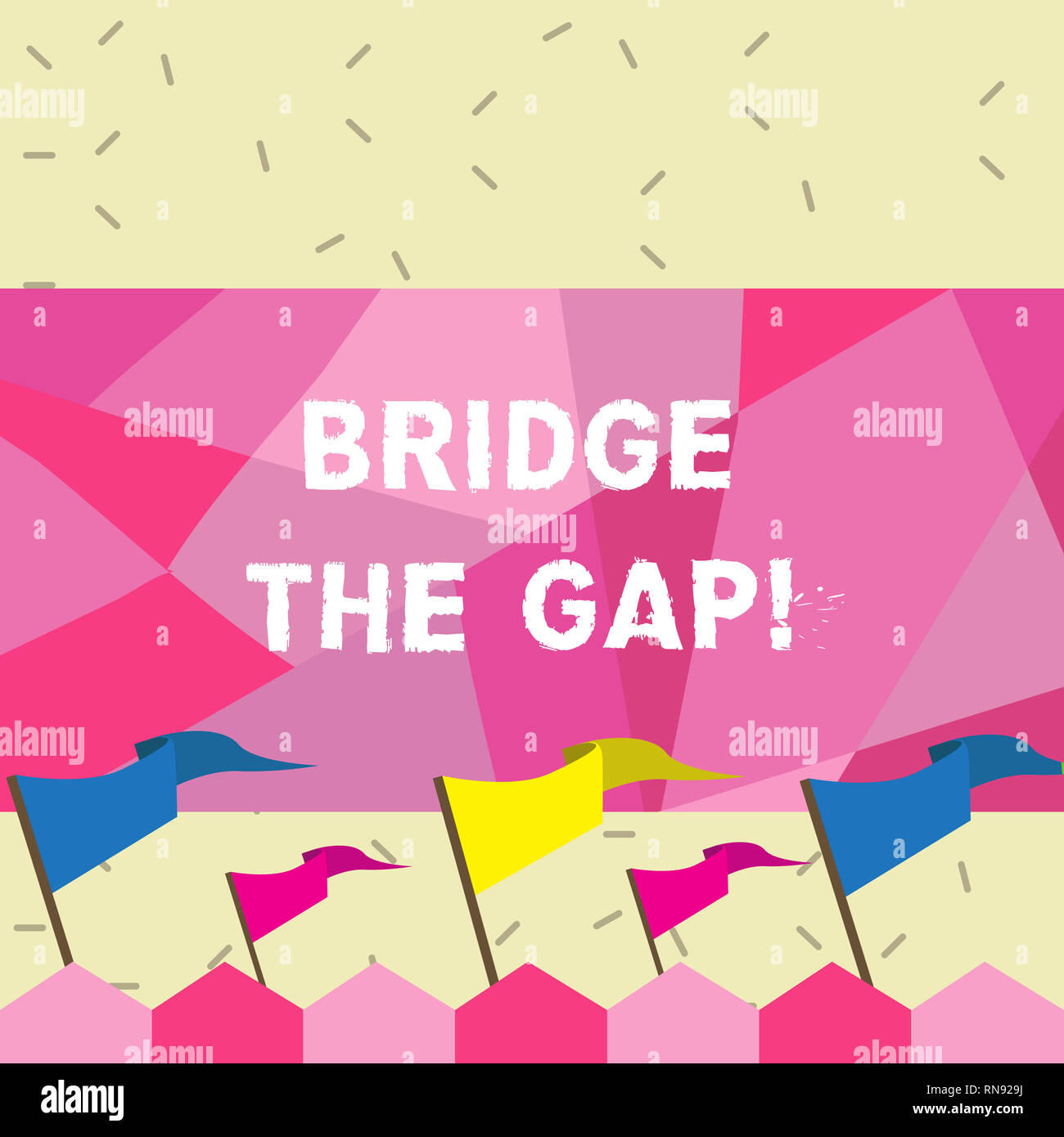 Text sign showing Bridge The Gap. Conceptual photo Overcome the ...