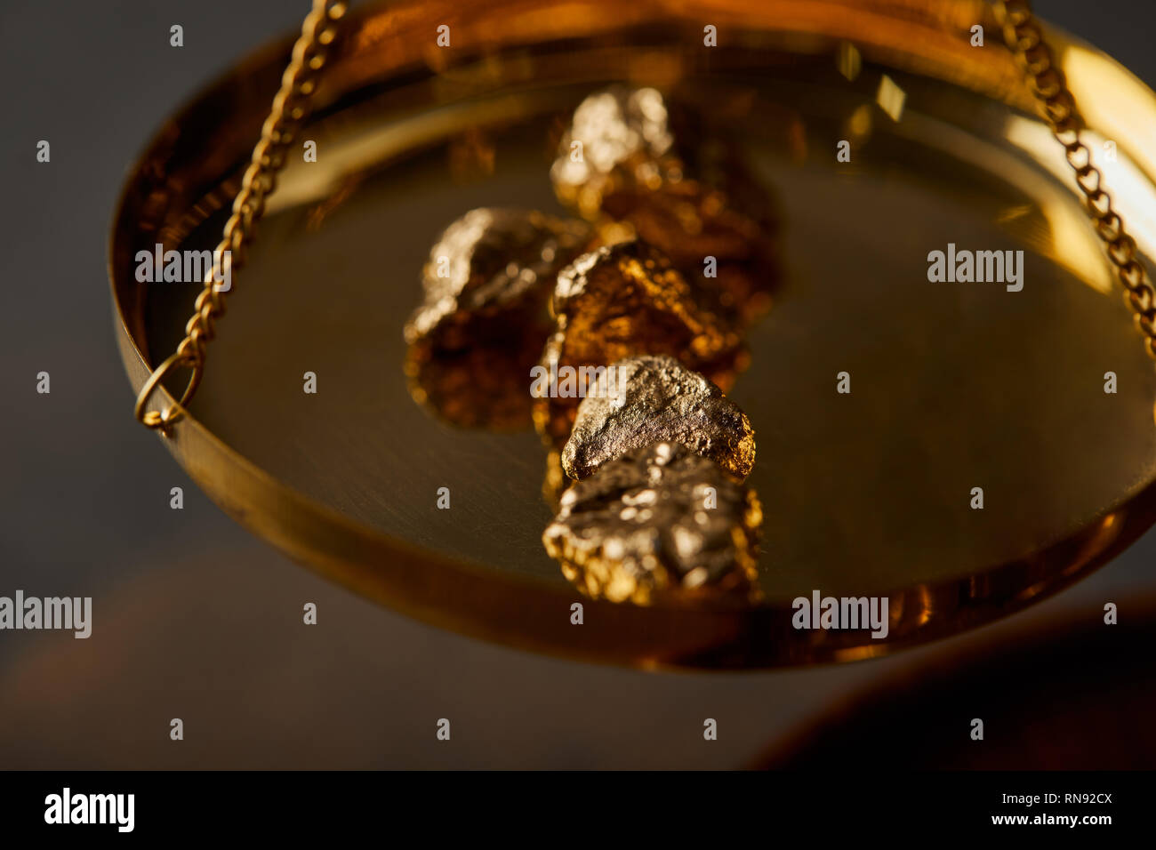 Vintage scales golden stones hi-res stock photography and images - Alamy