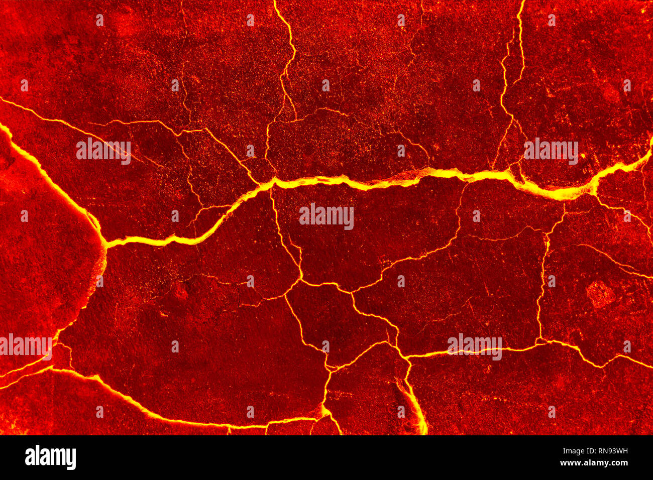 heat red cracked ground texture after eruption volcano Stock Photo - Alamy